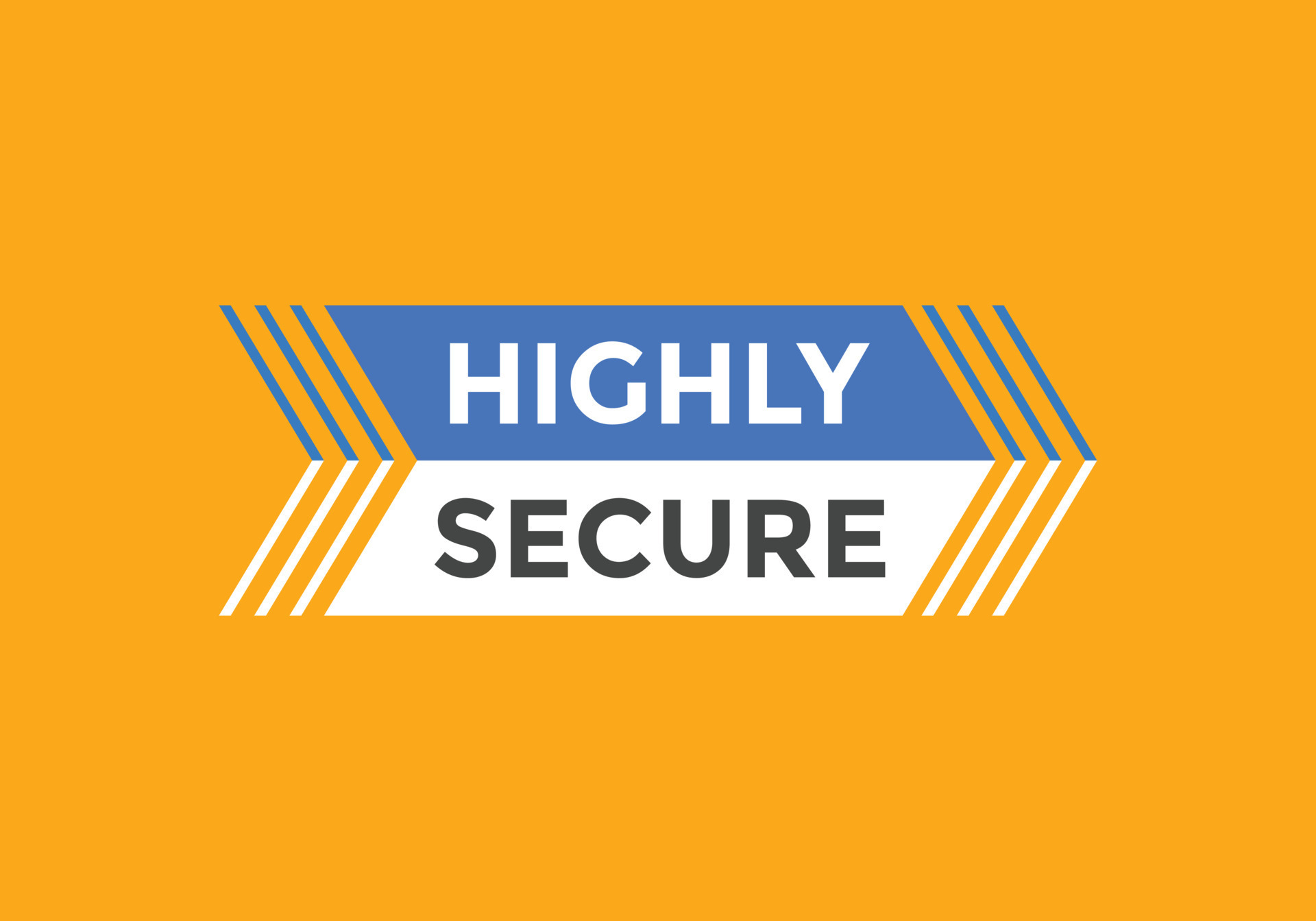 Highly Secure Text Button Highly Secure Text Web Template Speech Bubble Vector Illustration