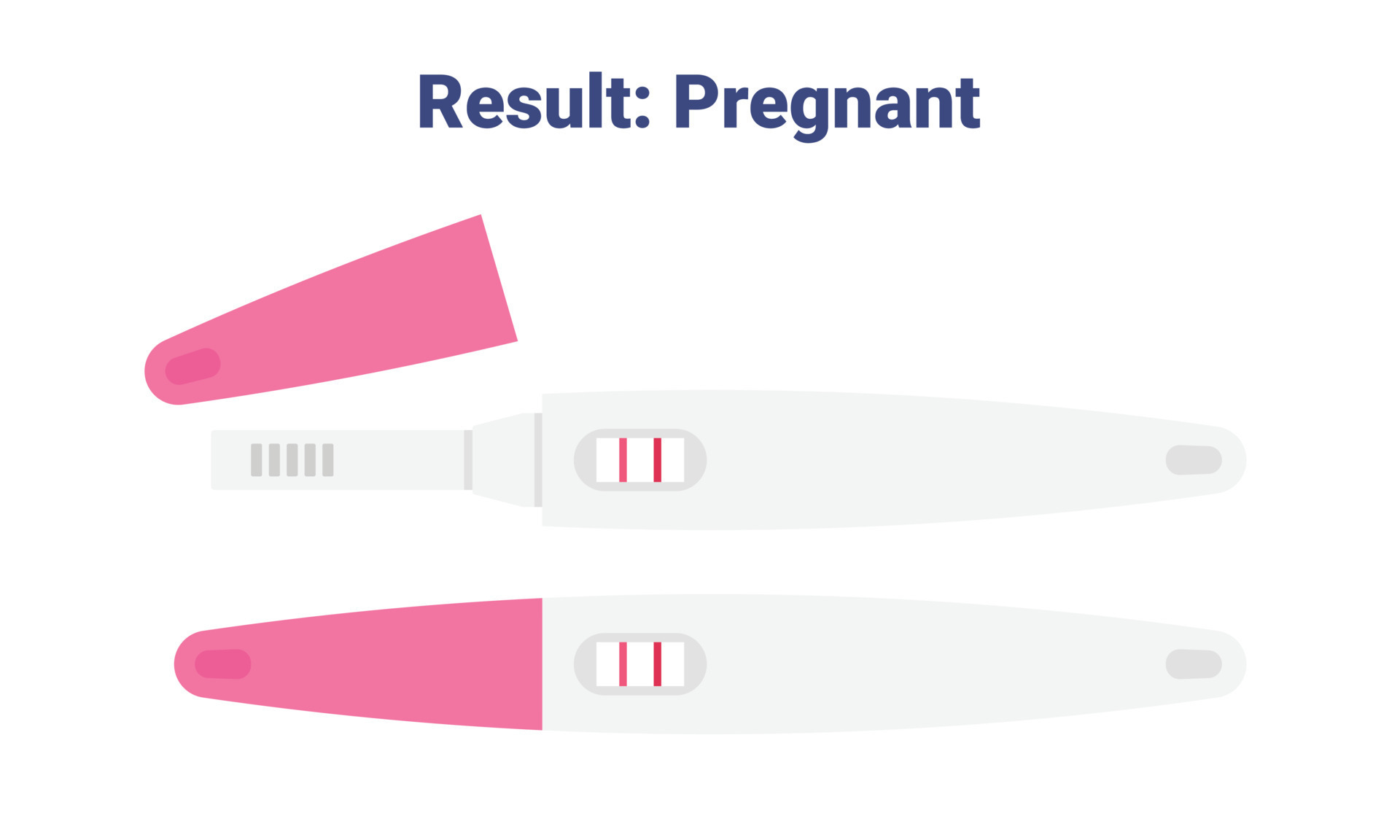 Positive Pregnancy Test Result Vector Illustration Pregnancy Positive