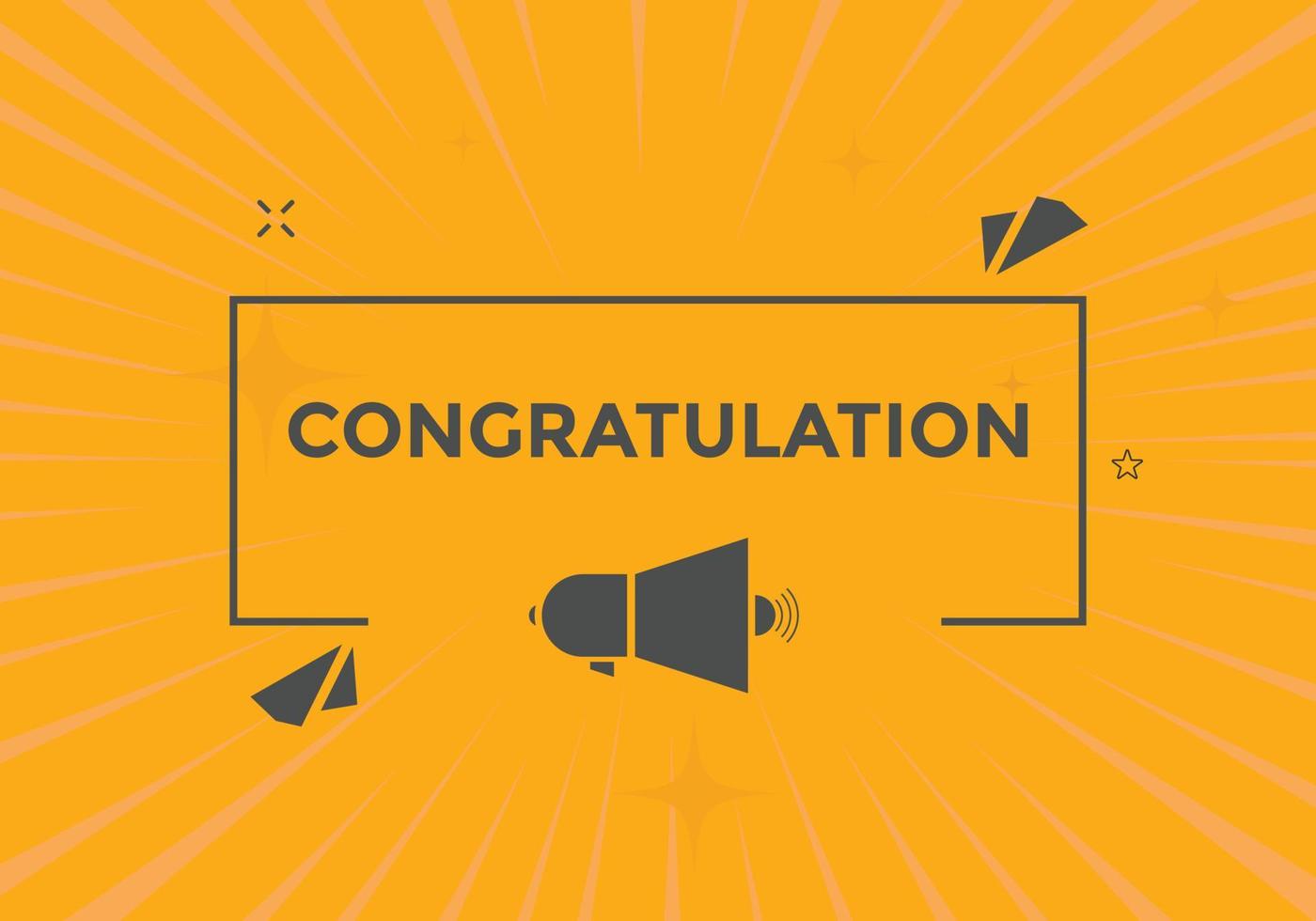 congratulation text button. speech bubble.Congratulations Colorful web banner. vector ...