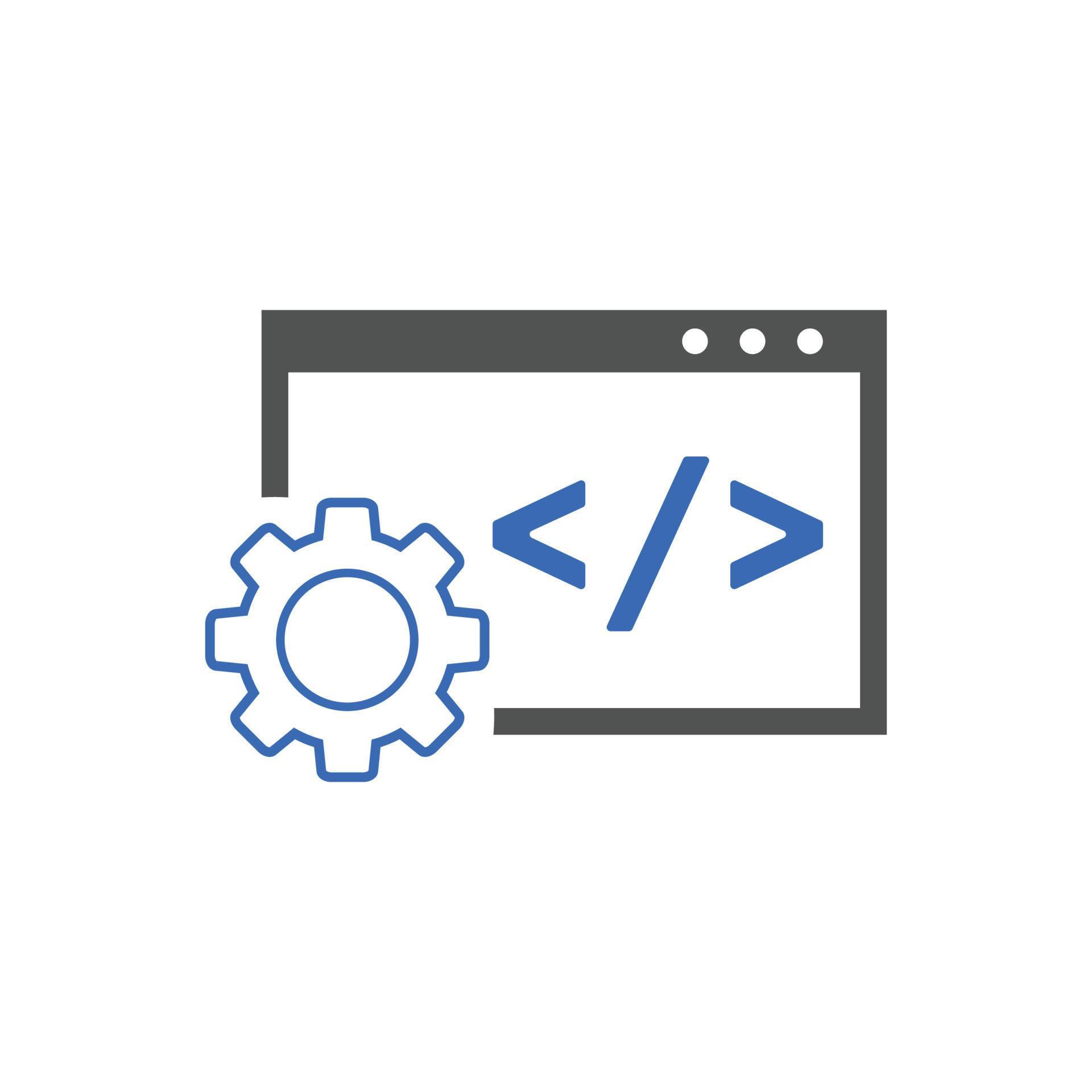 Custom Coding Icons Vector Illustration Modern Style Custom Coding Symbol 11065880 Vector Art