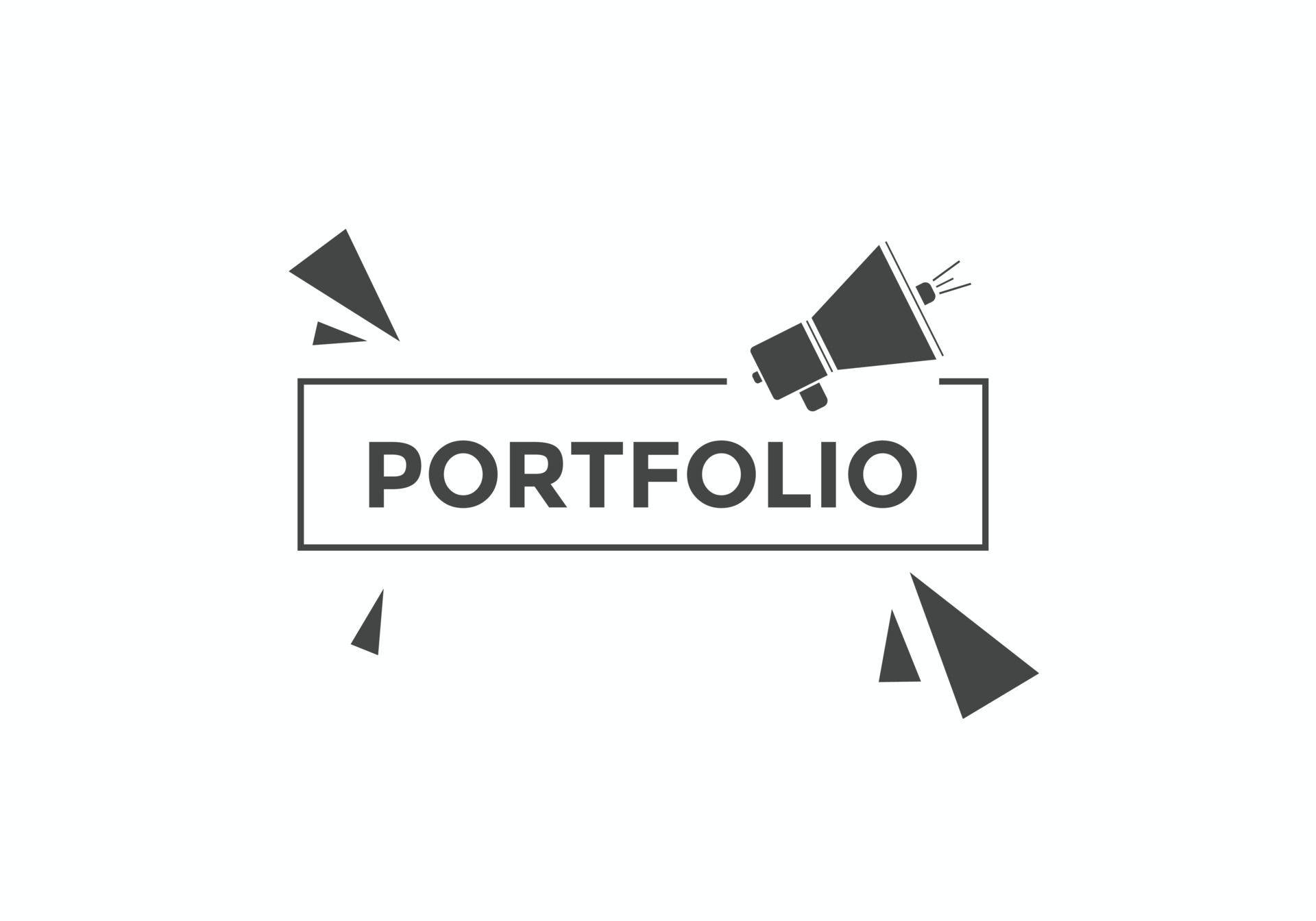 Portfolio button. Portfolio speech bubble. Portfolio Colorful web ...