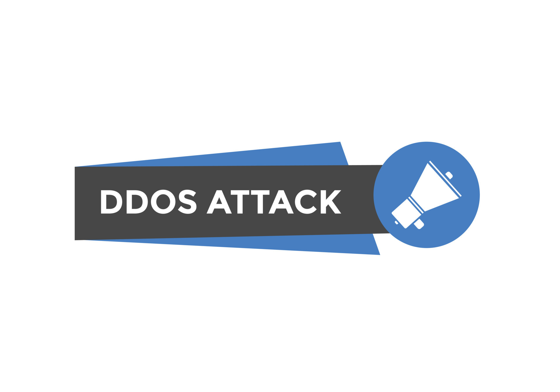 Ddos Attack Text Button Ddos Attack Speech Bubble Ddos Attack Text Web Template Vector