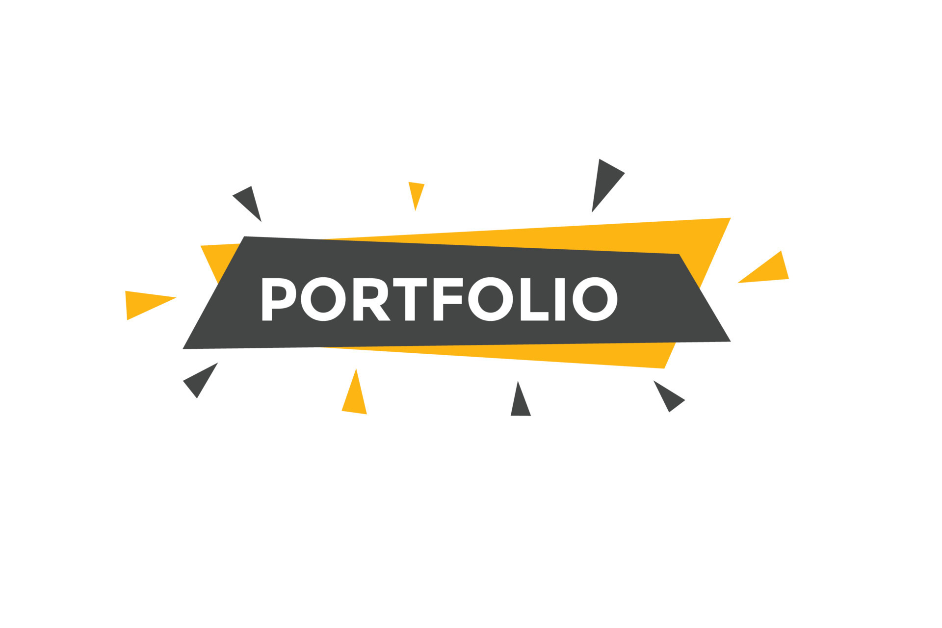 Portfolio button. Portfolio speech bubble. Portfolio Colorful web ...