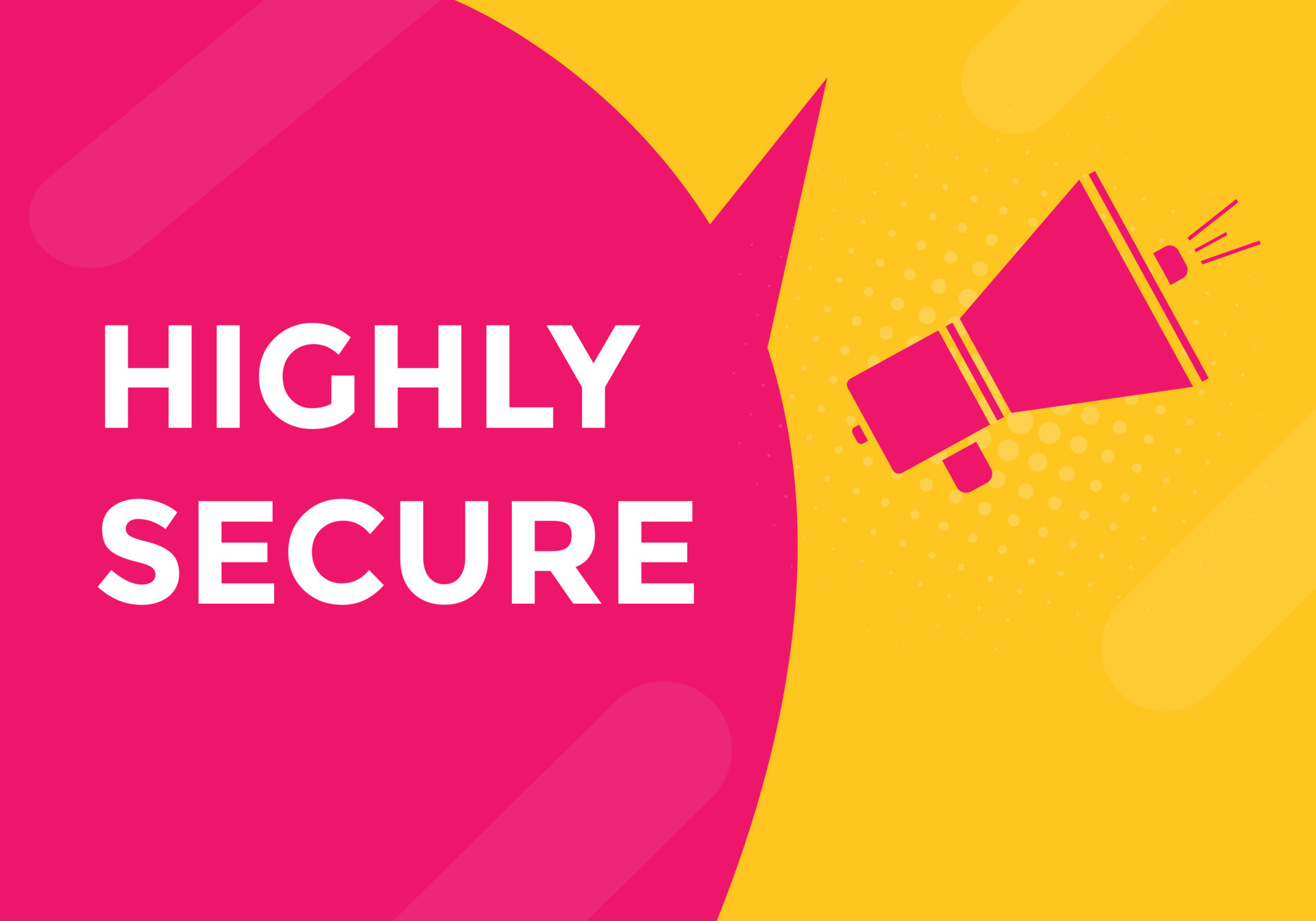 Highly Secure Text Button Highly Secure Text Web Template Speech Bubble Vector Illustration