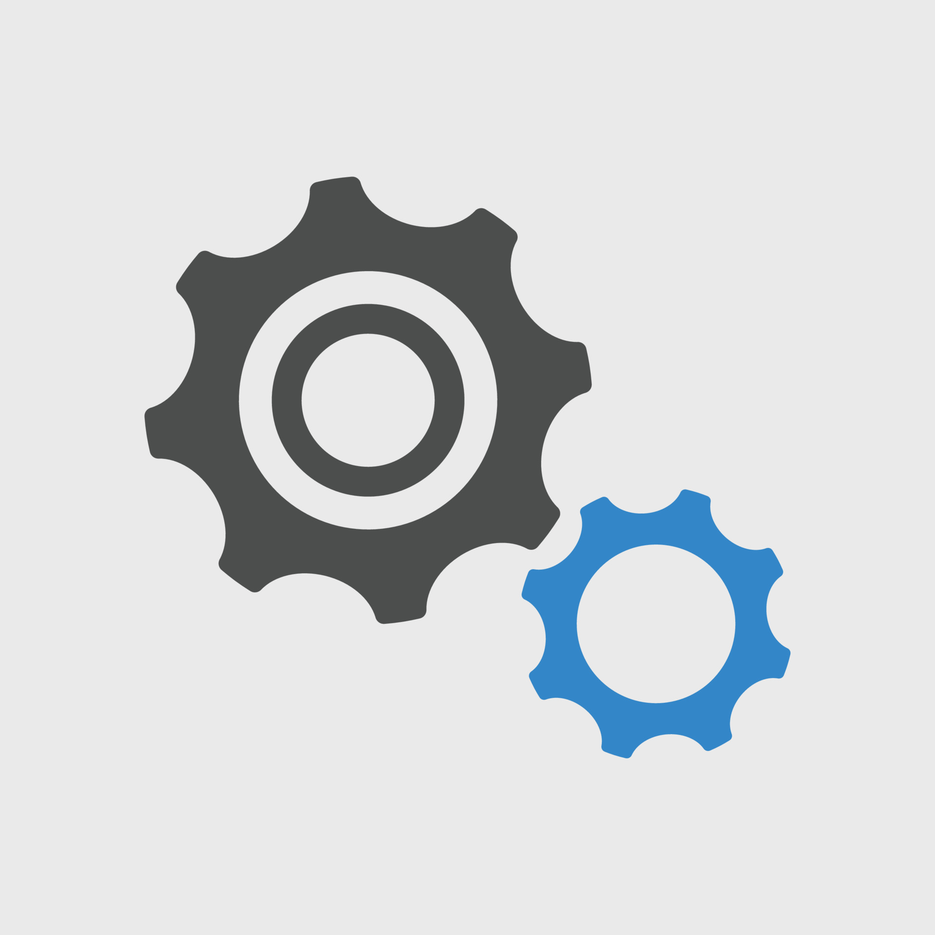 Setting Gear Line Icon Symbol For Ui Social Media Website Isolated On
