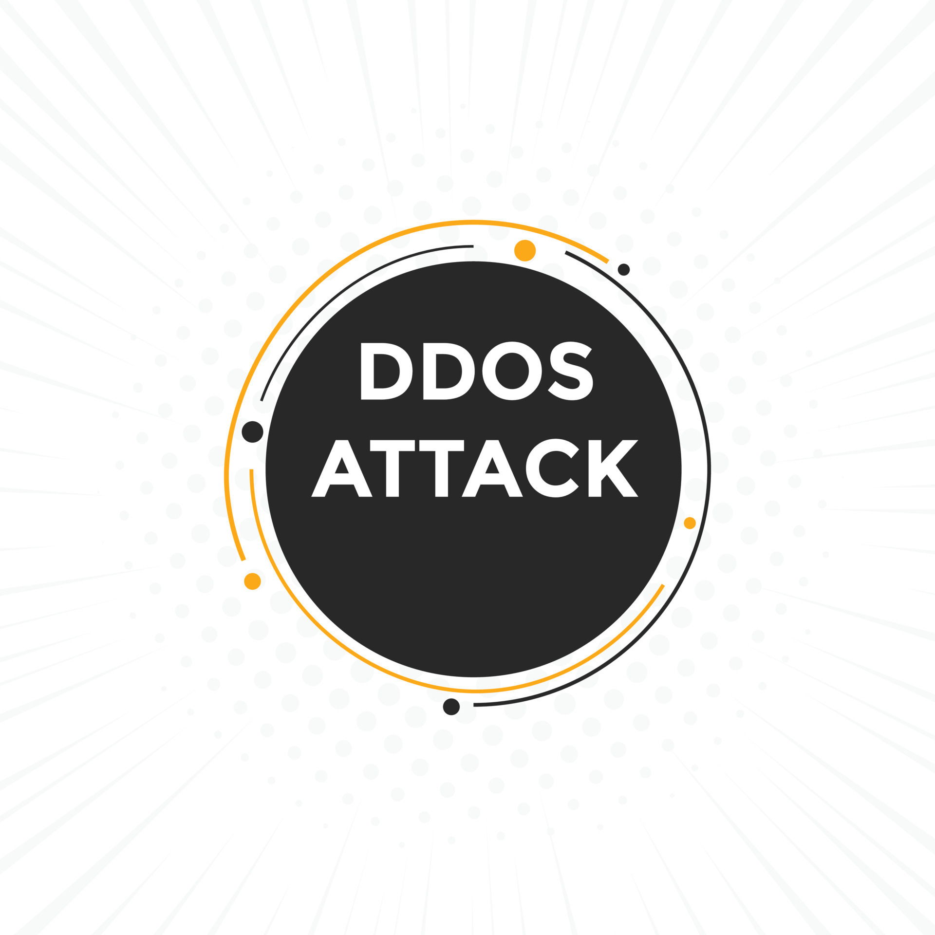 Ddos Attack Text Button Ddos Attack Speech Bubble Ddos Attack Text Web Template Vector