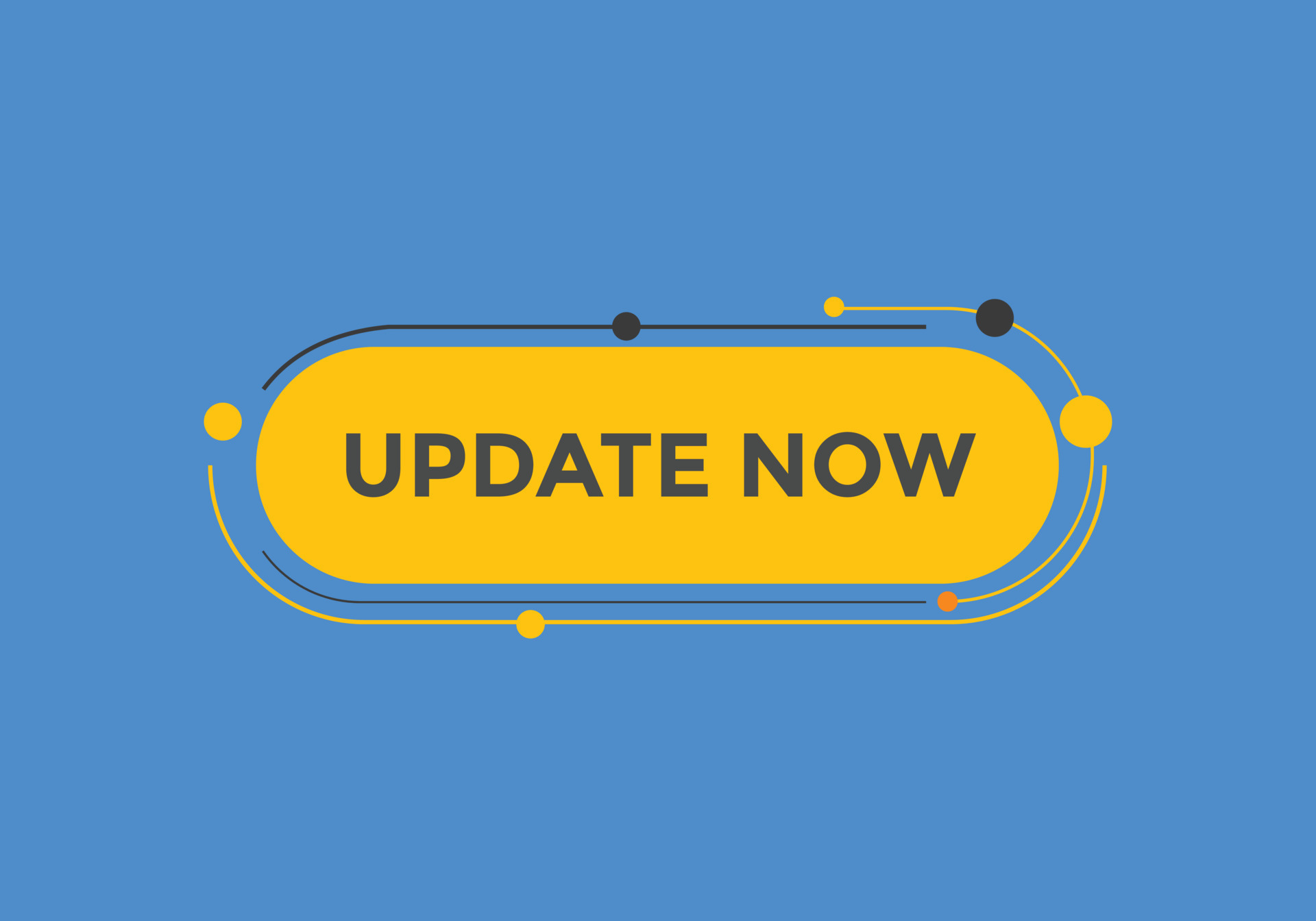 Update Now Text Button Speech Bubble Update Now Colorful Web Banner Vector Illustration