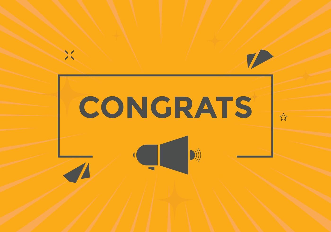 congrats text button. speech bubble. congrats Colorful web banner ...