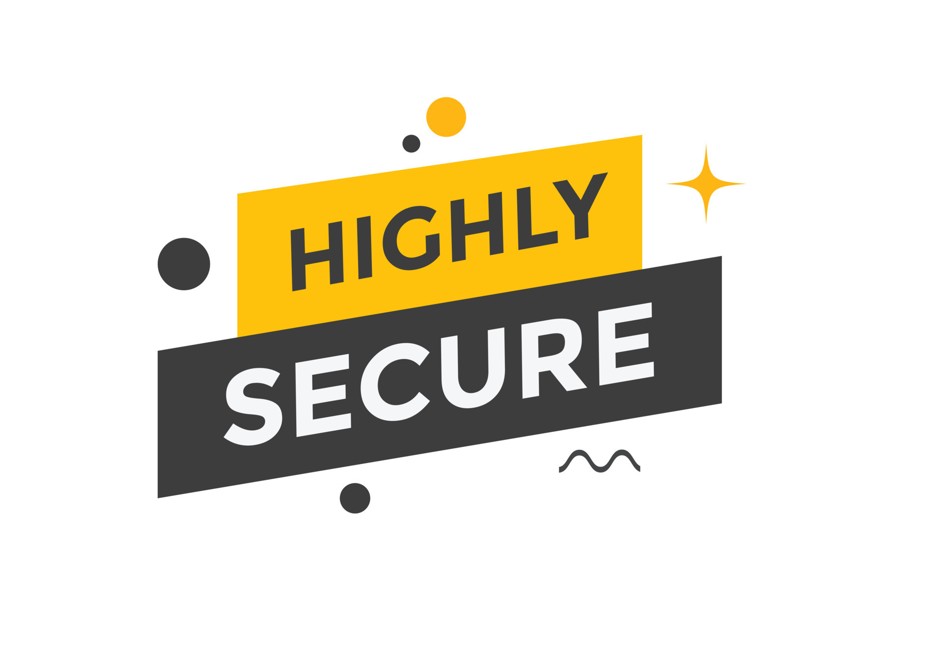 Highly Secure Text Button Highly Secure Text Web Template Speech Bubble Vector Illustration