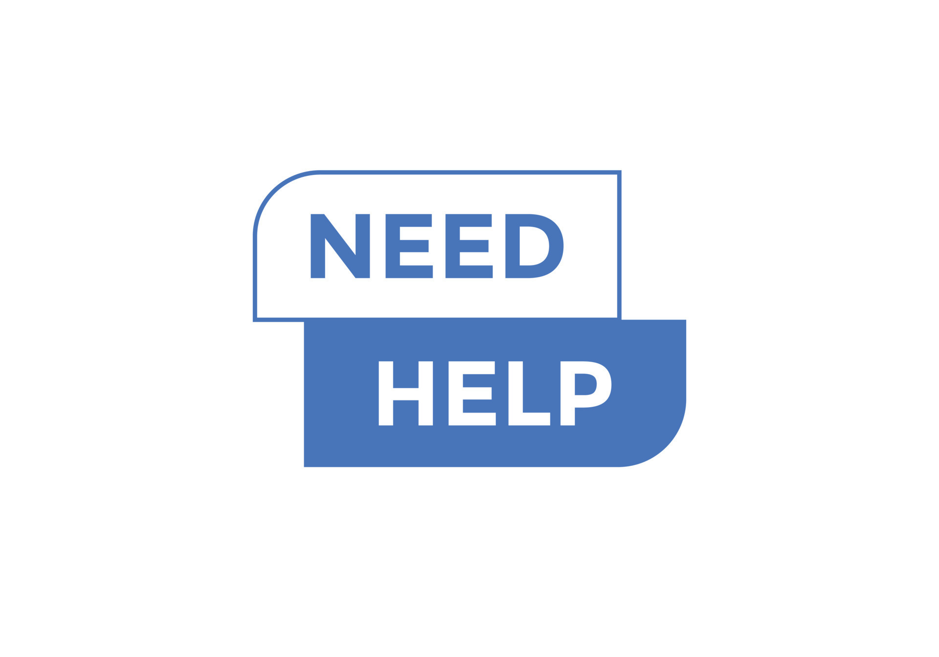 Need help button. Need help speech bubble. Need help text web template ...