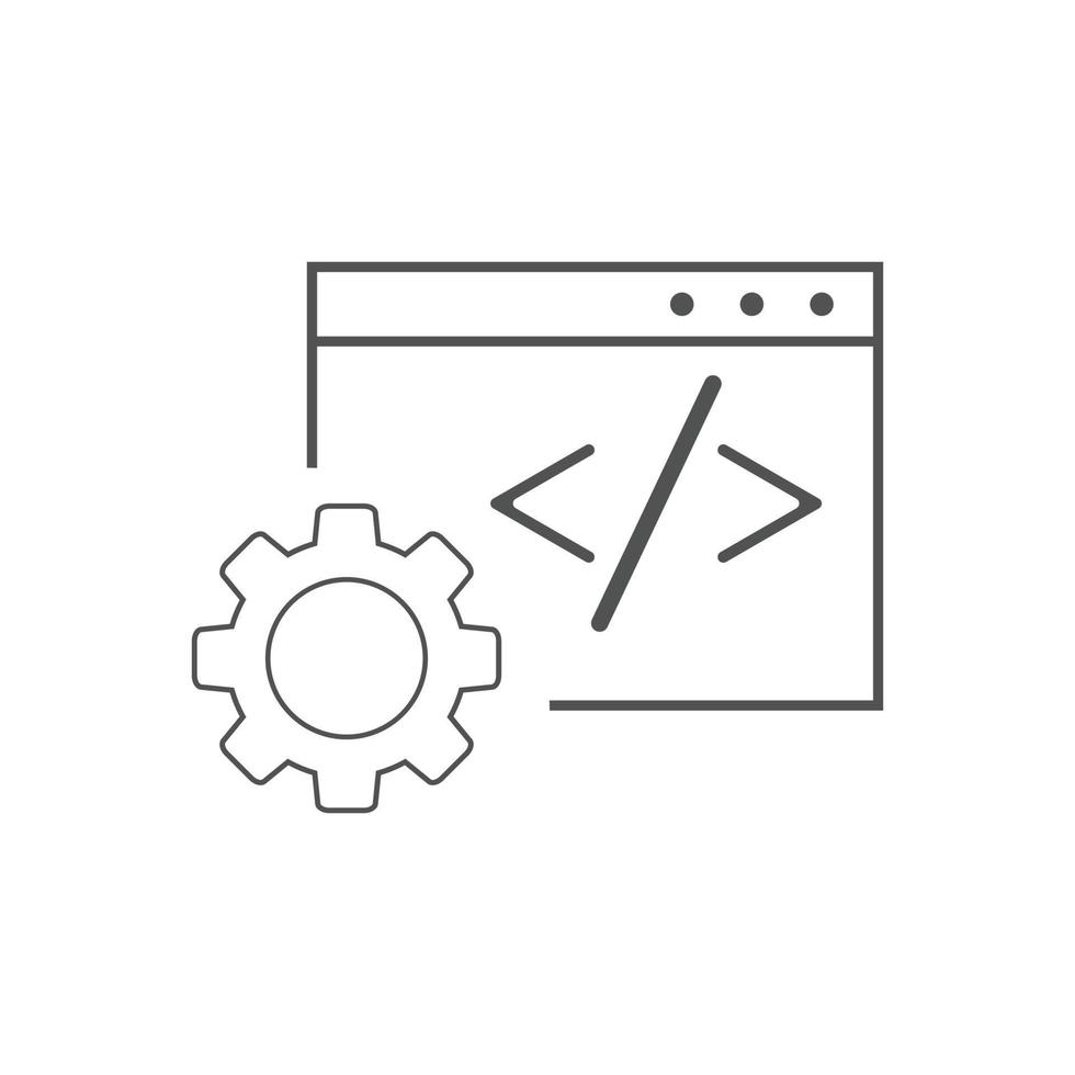 Custom Coding Icons Vector Illustration Modern Style Custom Coding Symbol 11068704 Vector Art