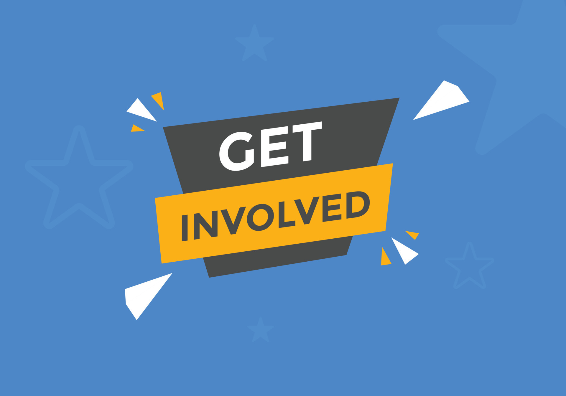 Get involved text button. speech bubble. Get involved text web template Vector Illustration ...