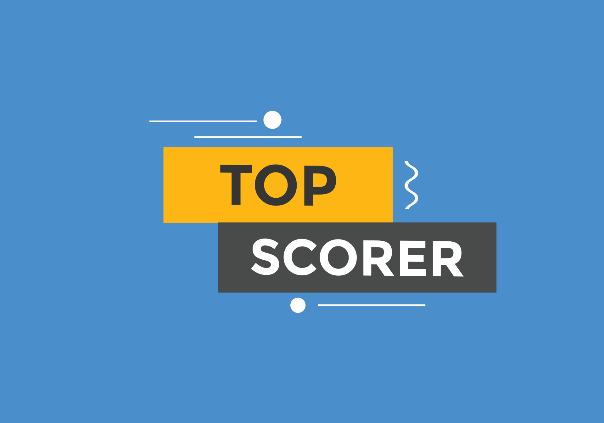 Top Scorer Text Button Speech Bubble Top Scorer Colorful Web Banner Vector Illustration