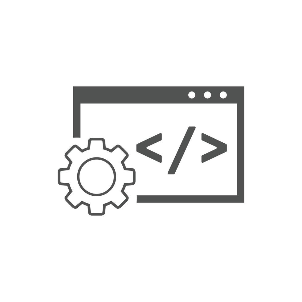 Custom Coding Icons Vector Illustration Modern Style Custom Coding Symbol 11069706 Vector Art