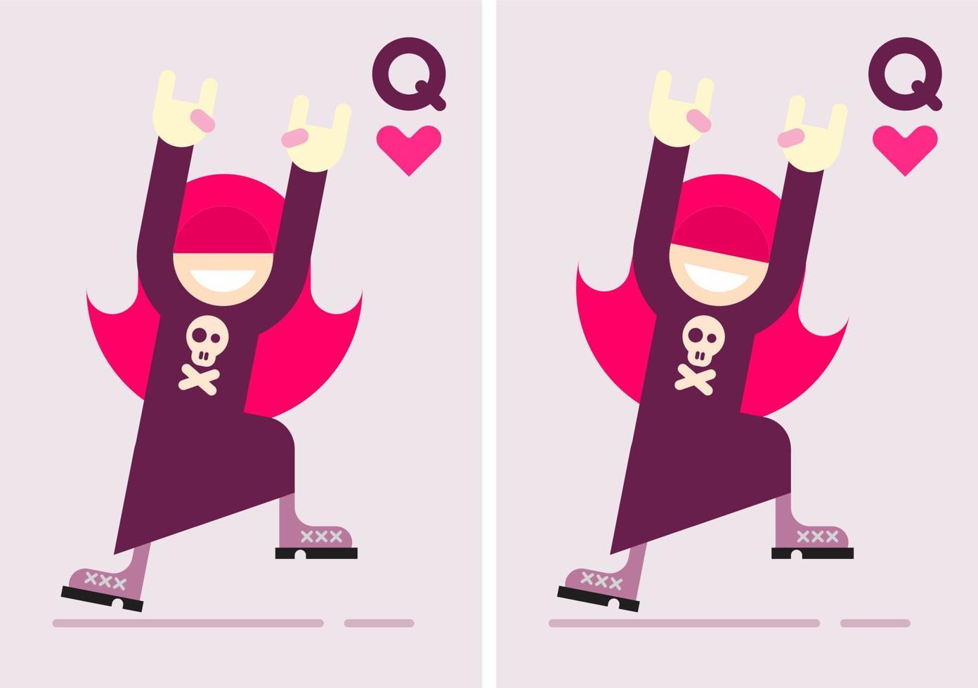 Funny Rocker Girl 11069733 Vector Art At Vecteezy