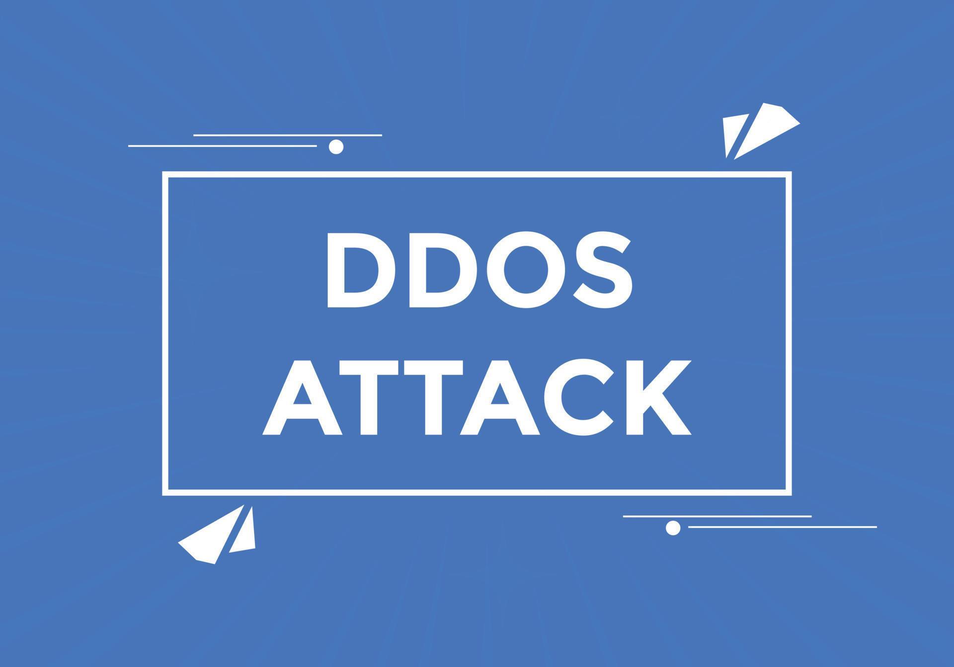 ddos attack text button. ddos attack speech bubble. ddos attack text ...