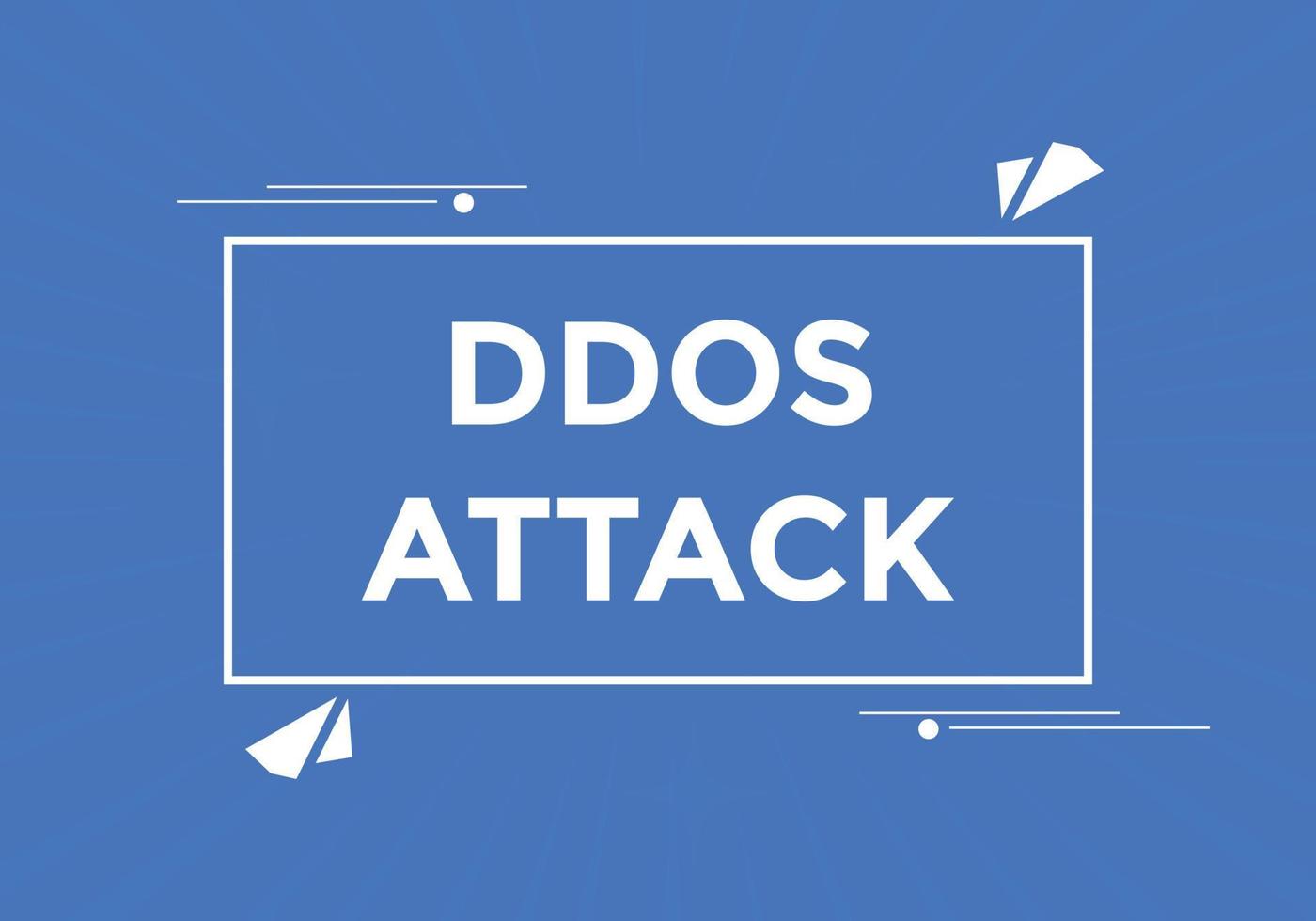 ddos attack text button. ddos attack speech bubble. ddos attack text web template Vector ...