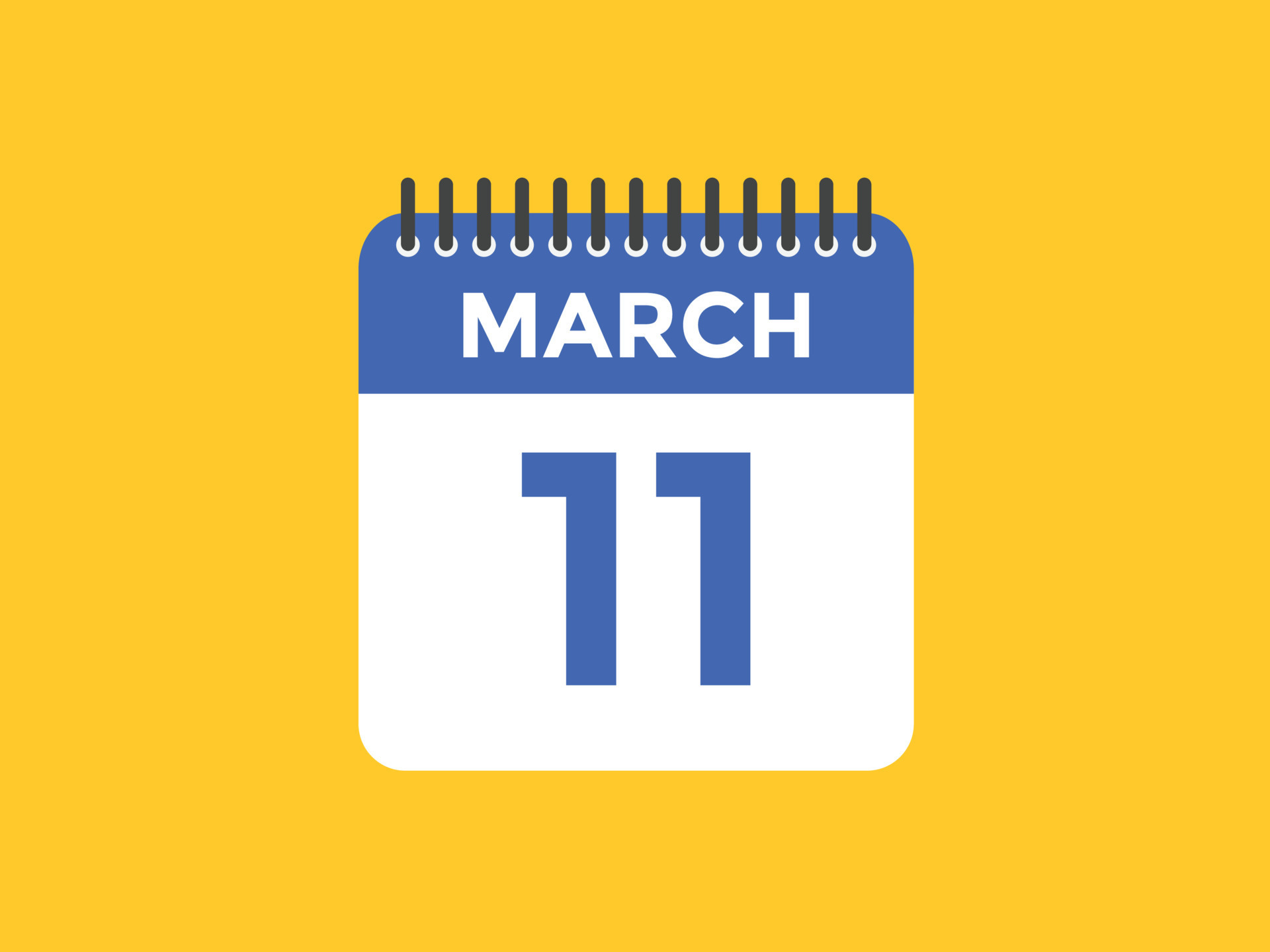 march 11 calendar reminder. 11th march daily calendar icon template ...