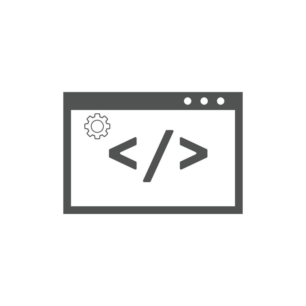 Custom Coding Icons Vector Illustration Modern Style Custom Coding