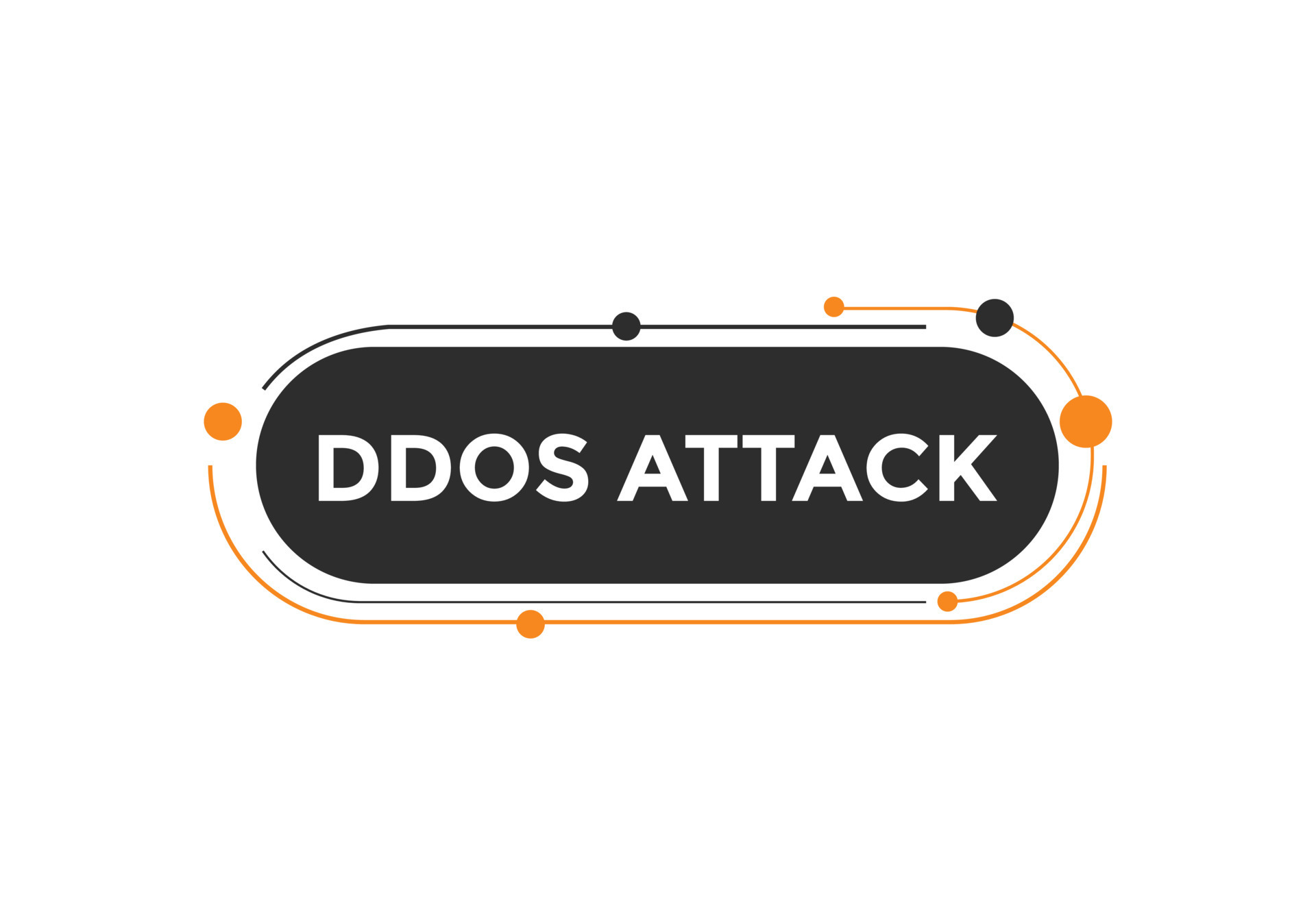 Ddos Attack Text Button Ddos Attack Speech Bubble Ddos Attack Text Web Template Vector