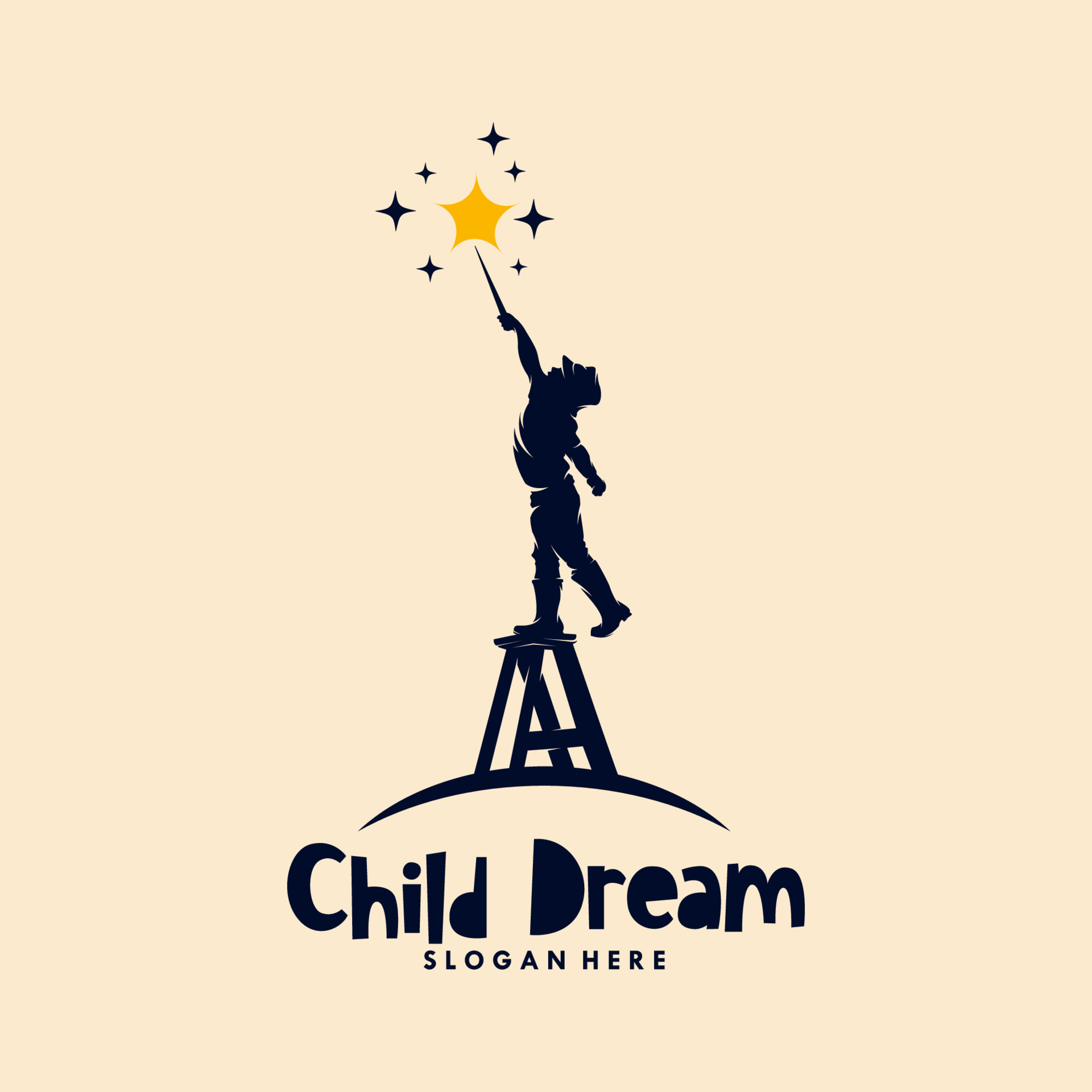 Little kids dream logo design 11071925 Vector Art at Vecteezy