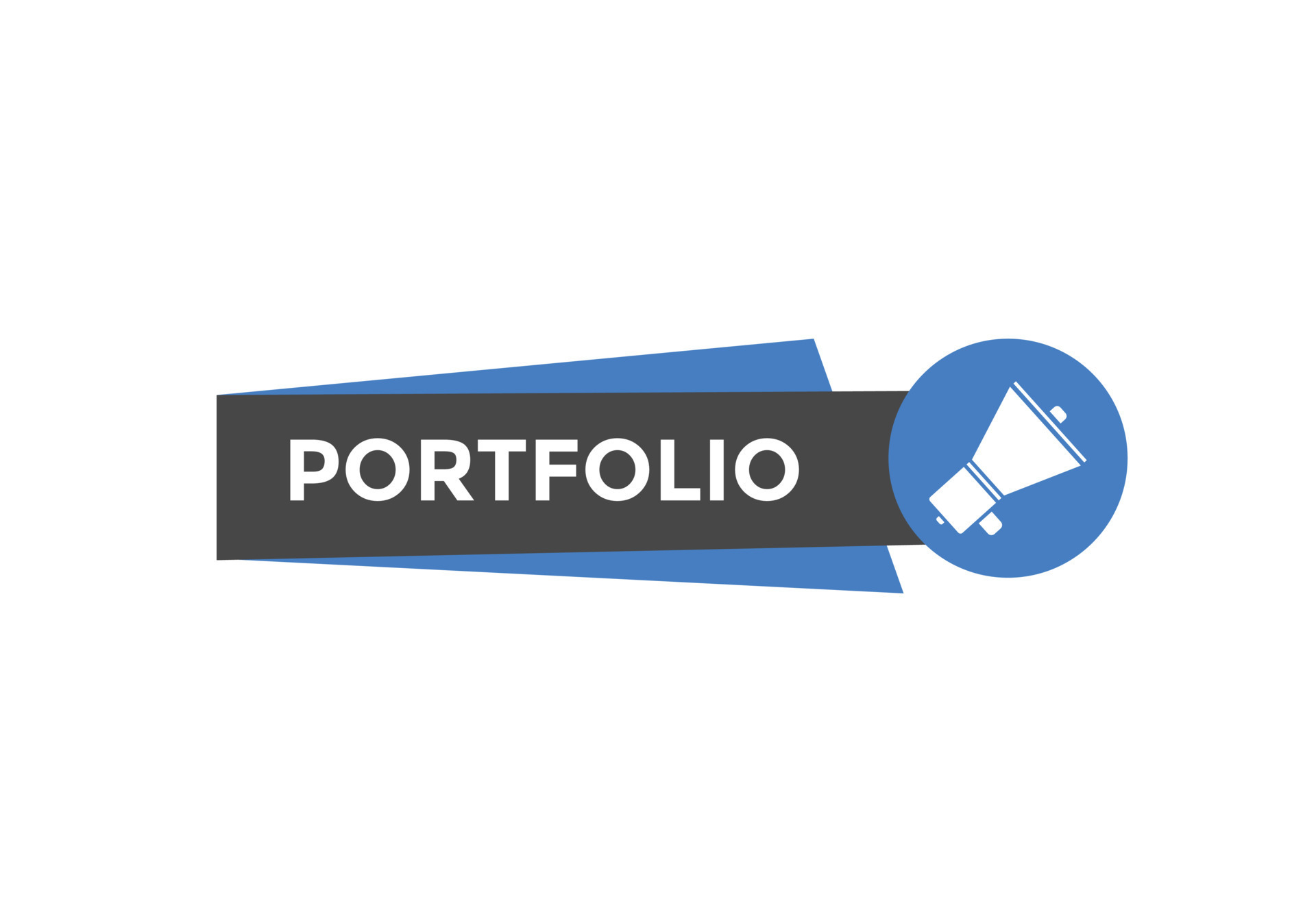 Portfolio button. Portfolio speech bubble. Portfolio Colorful web ...