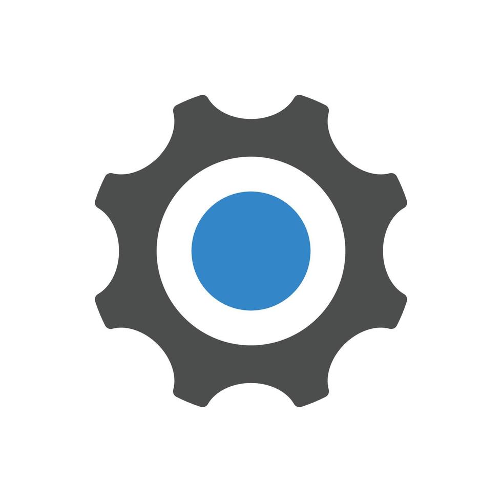 Setting icon for apps or web interface with button. Set of settings, Gear, Cog icon vector with ...