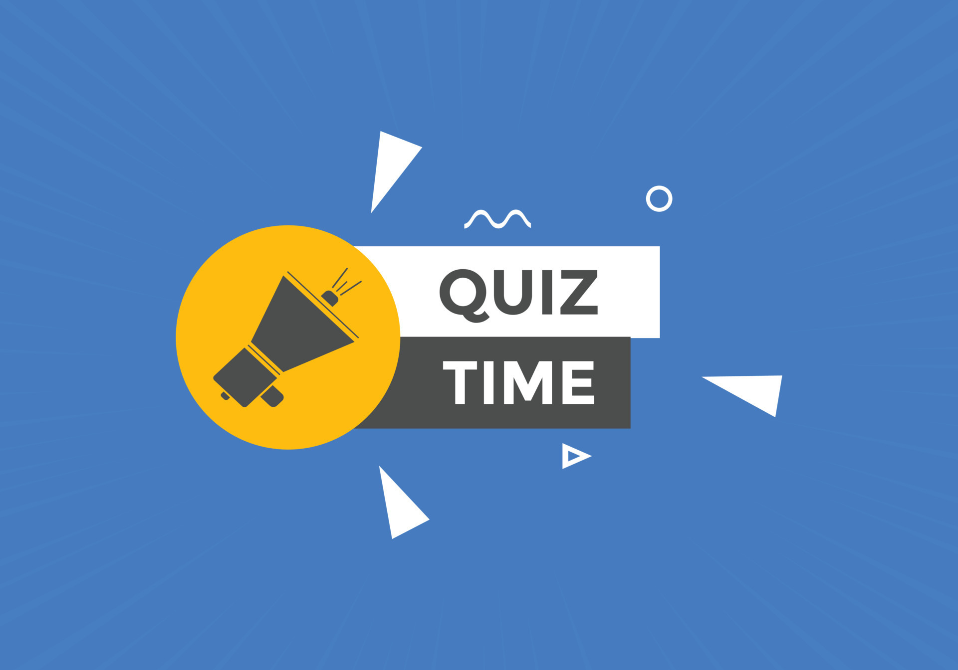 Quiz Time Button Quiz Time Speech Bubble Quiz Time Text Web Template Vector Illustration