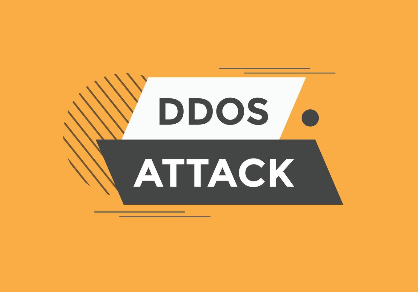 ddos attack text button. ddos attack speech bubble. ddos attack text ...