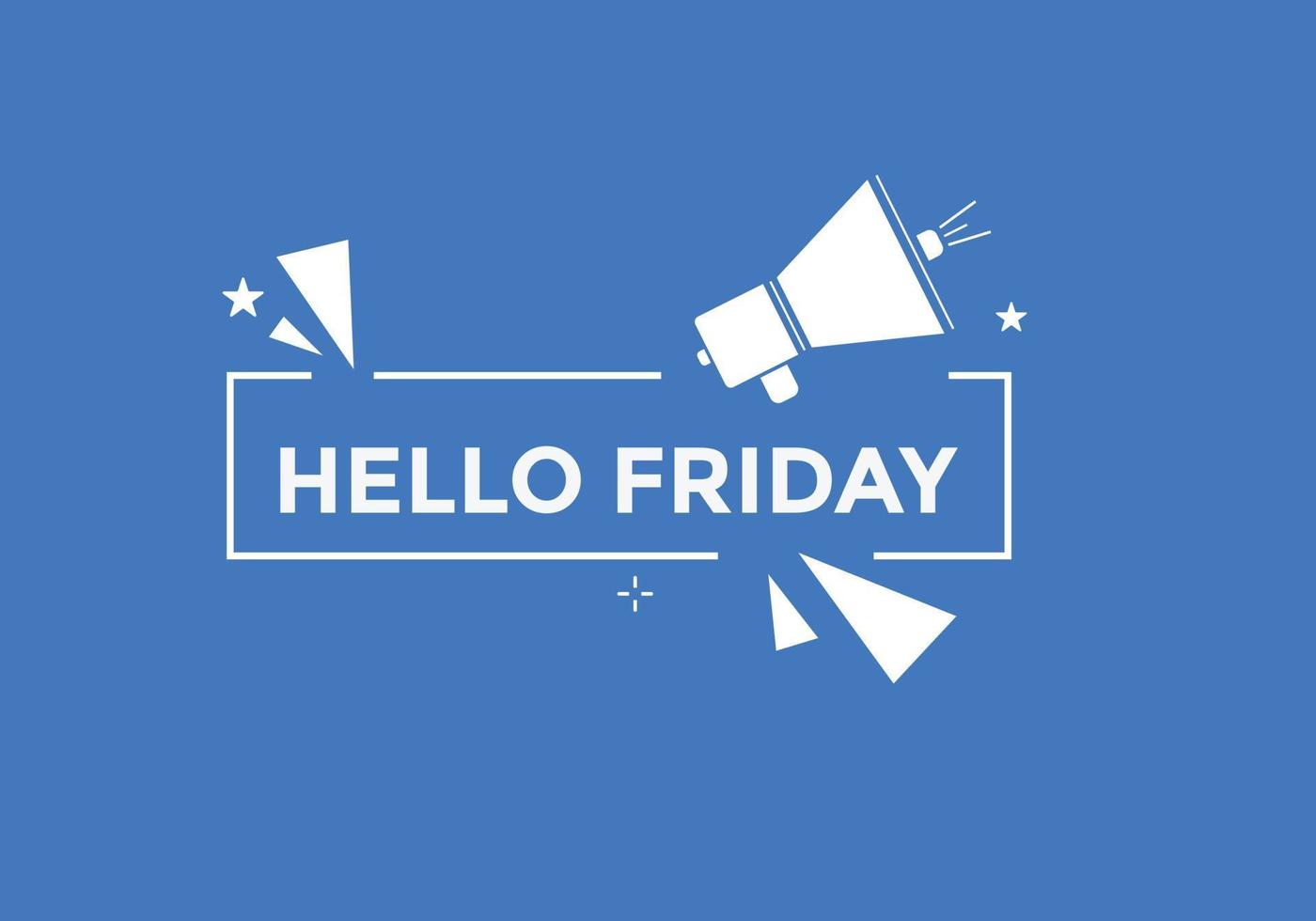 Hello Friday Colorful Label Sign Template Hello Friday Text Web Template 11073348 Vector Art At