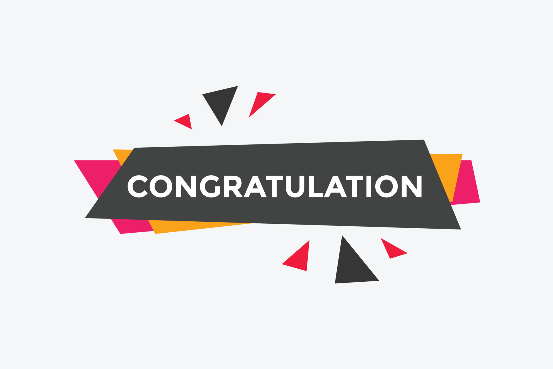 congratulation text button. speech bubble.Congratulations Colorful web ...