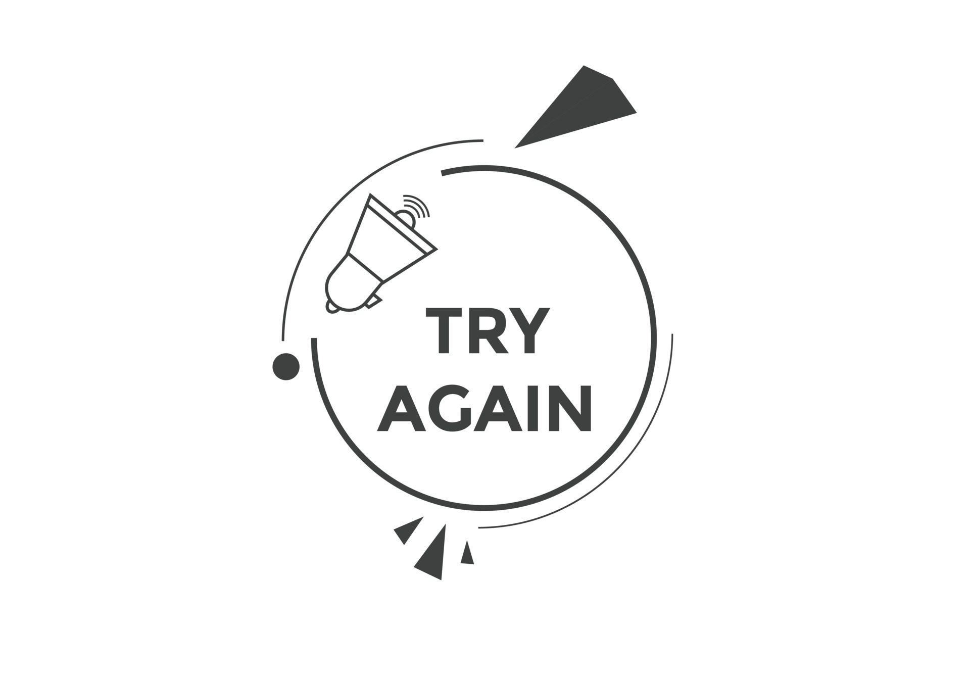 try again text button. speech bubble. try again Colorful web banner ... try again text button. speech bubble. try again Colorful web banner ...