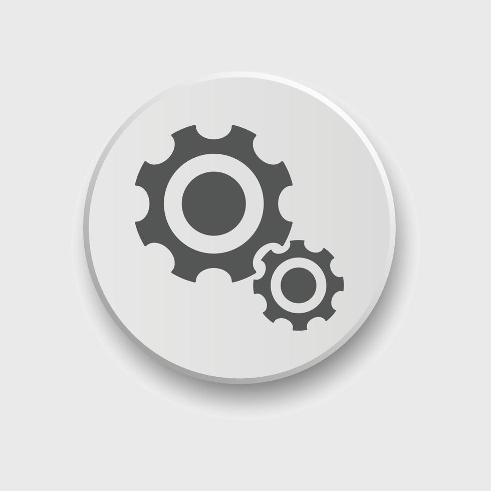 Gear and Wrench icon set Vector illustration. Service Tools icon pack ...