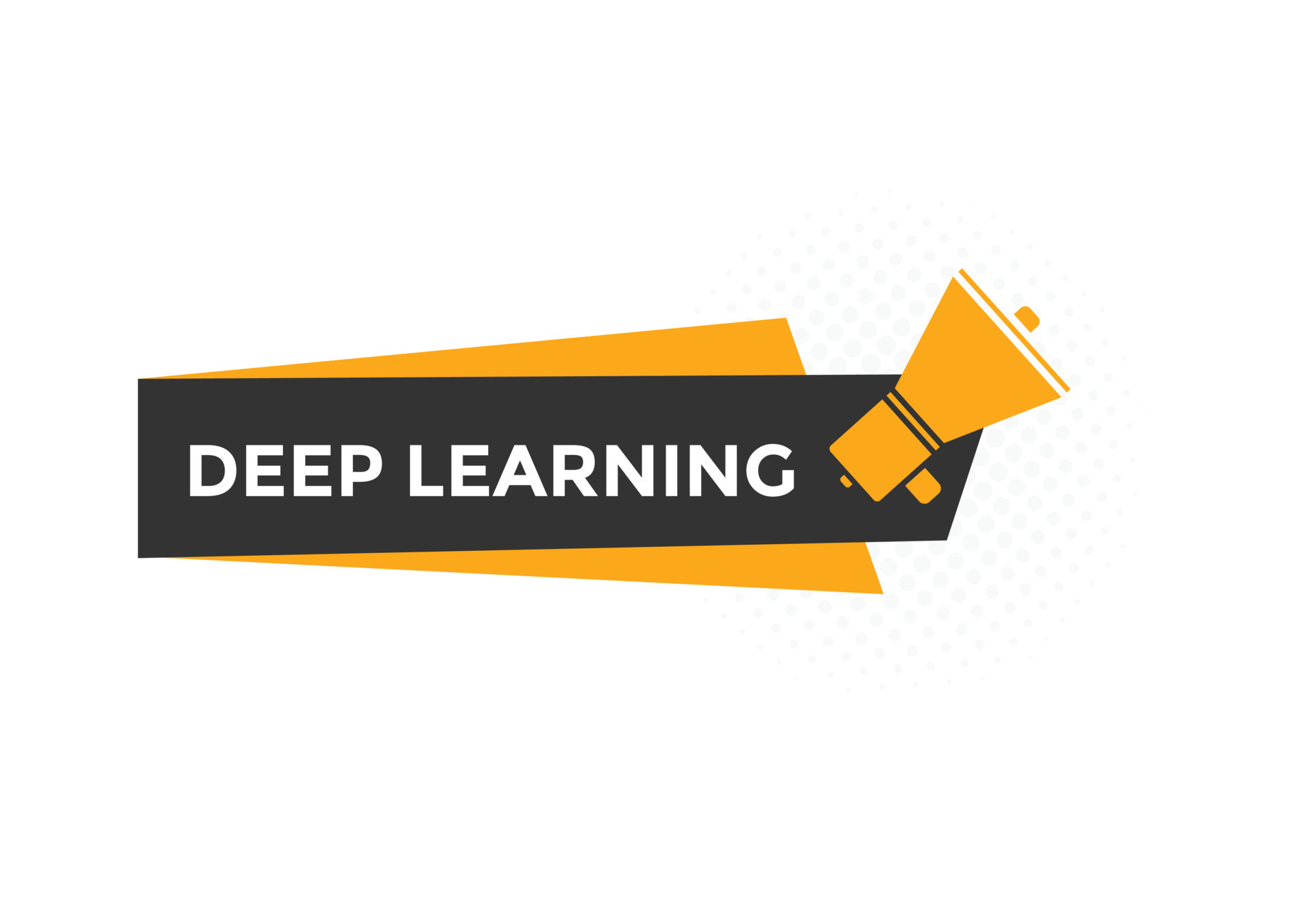 Deep Learning Text Button Deep Learning Speech Bubble Deep Learning Text Web Template Vector