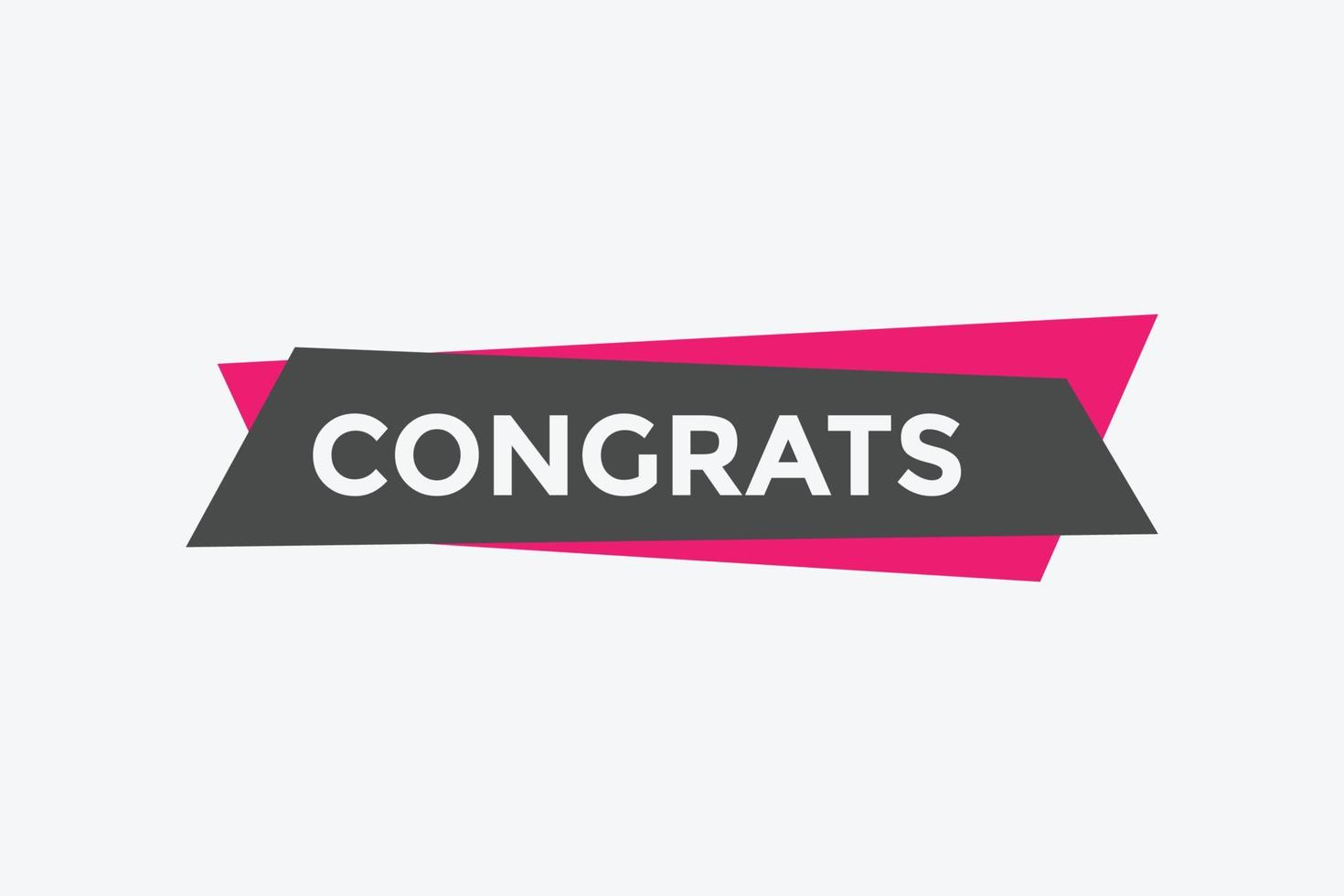 congrats text button. speech bubble. congrats Colorful web banner. vector illustration 11079551 ...