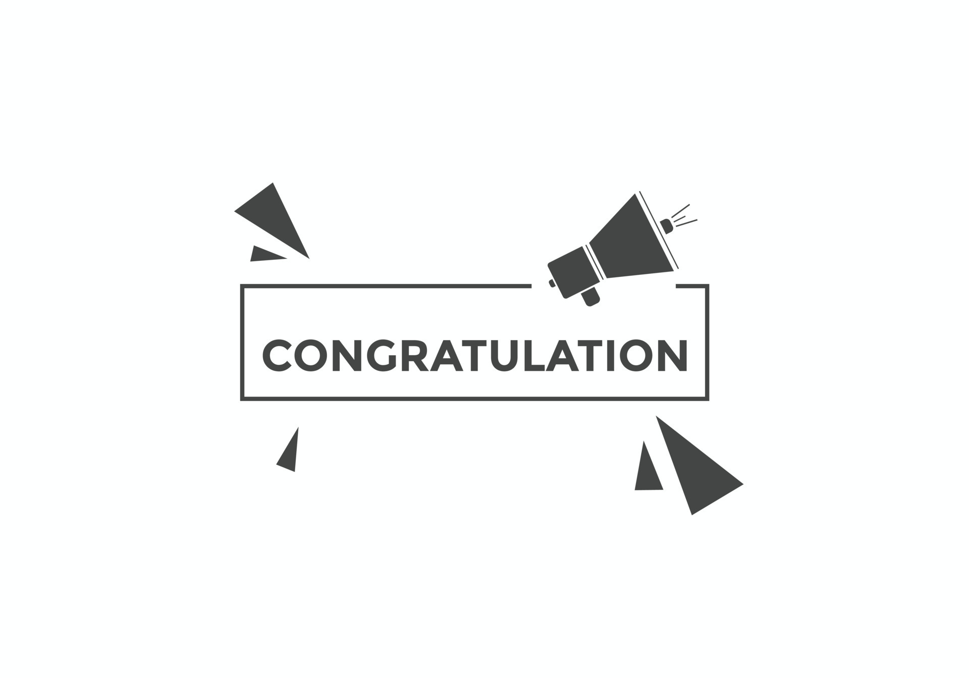 congratulation text button. speech bubble.Congratulations Colorful web ...