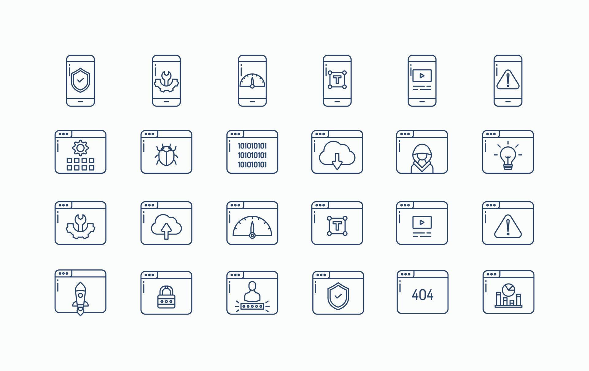 Software and website Development icon set 11083032 Vector Art at Vecteezy