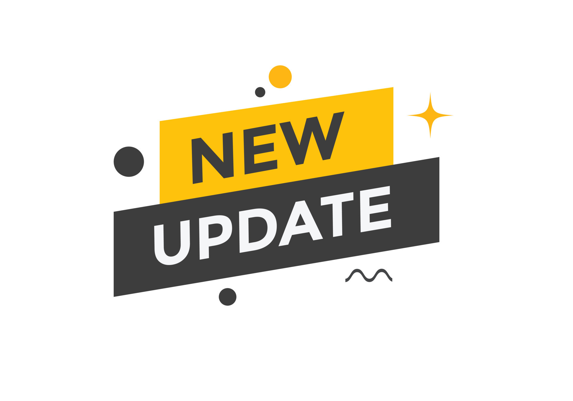 New update text web template. Vector Illustration. New update button ... New update text web template. Vector Illustration. New update button ...
