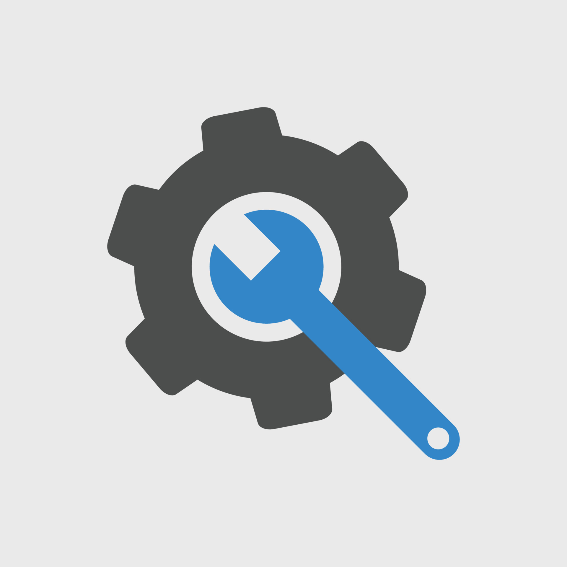 Setting Gear Line Icon Symbol For Ui Social Media Website Isolated On