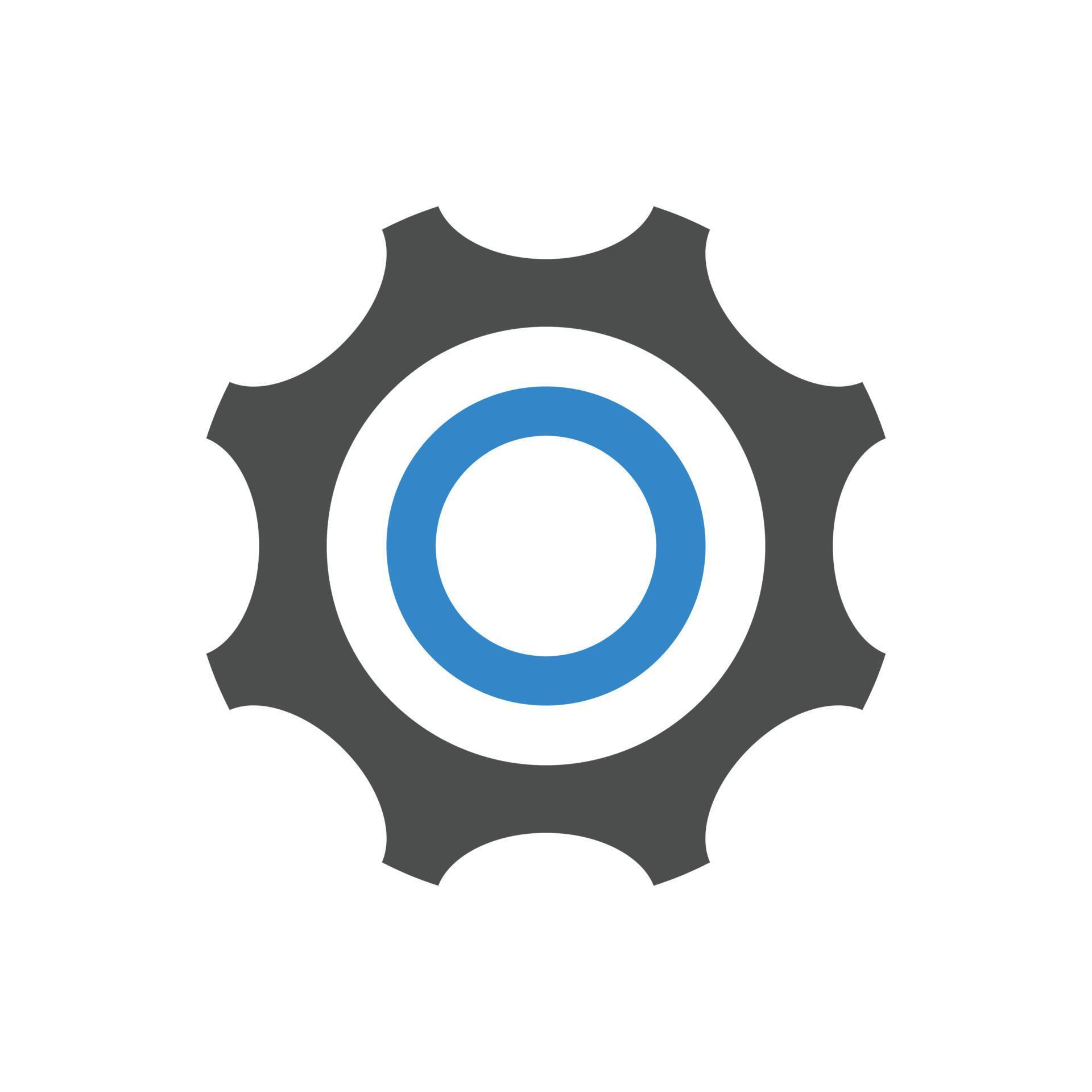 Setting icon for apps or web interface with button. Set of settings, Gear, Cog icon vector with ...