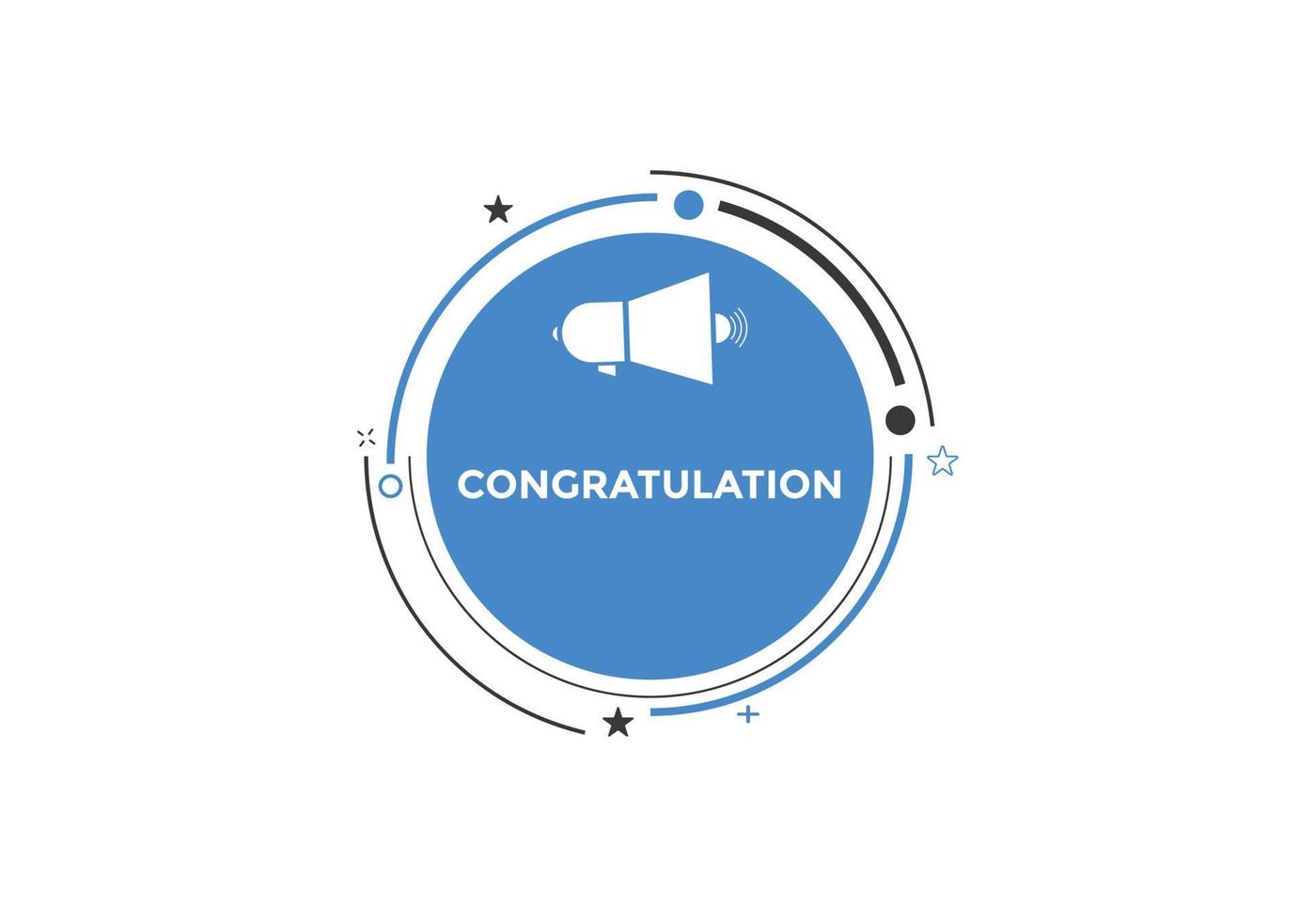 congratulation text button. speech bubble.Congratulations Colorful web banner. vector ...