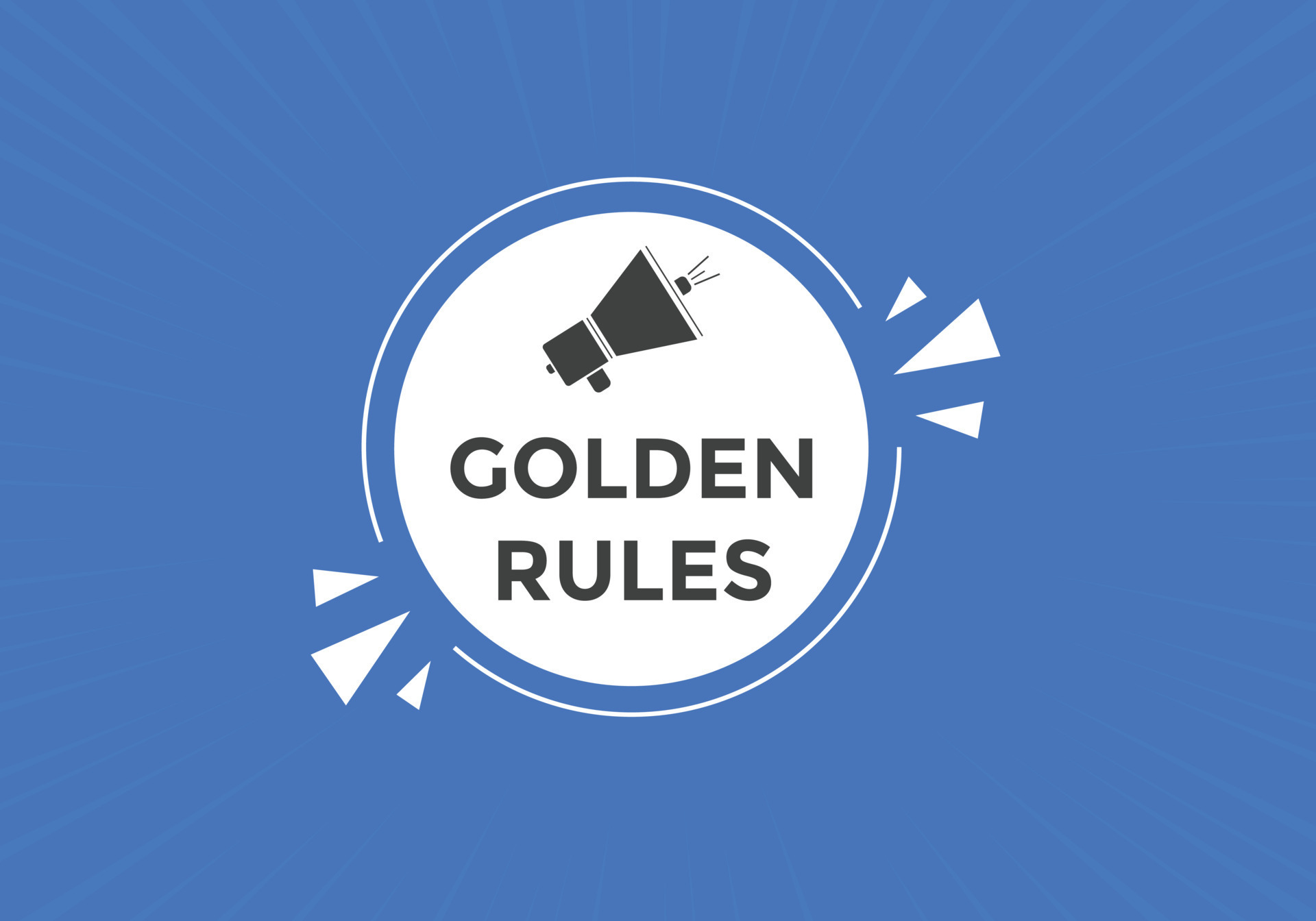 Golden rules text button. Golden rules speech bubble. Golden rules text ...