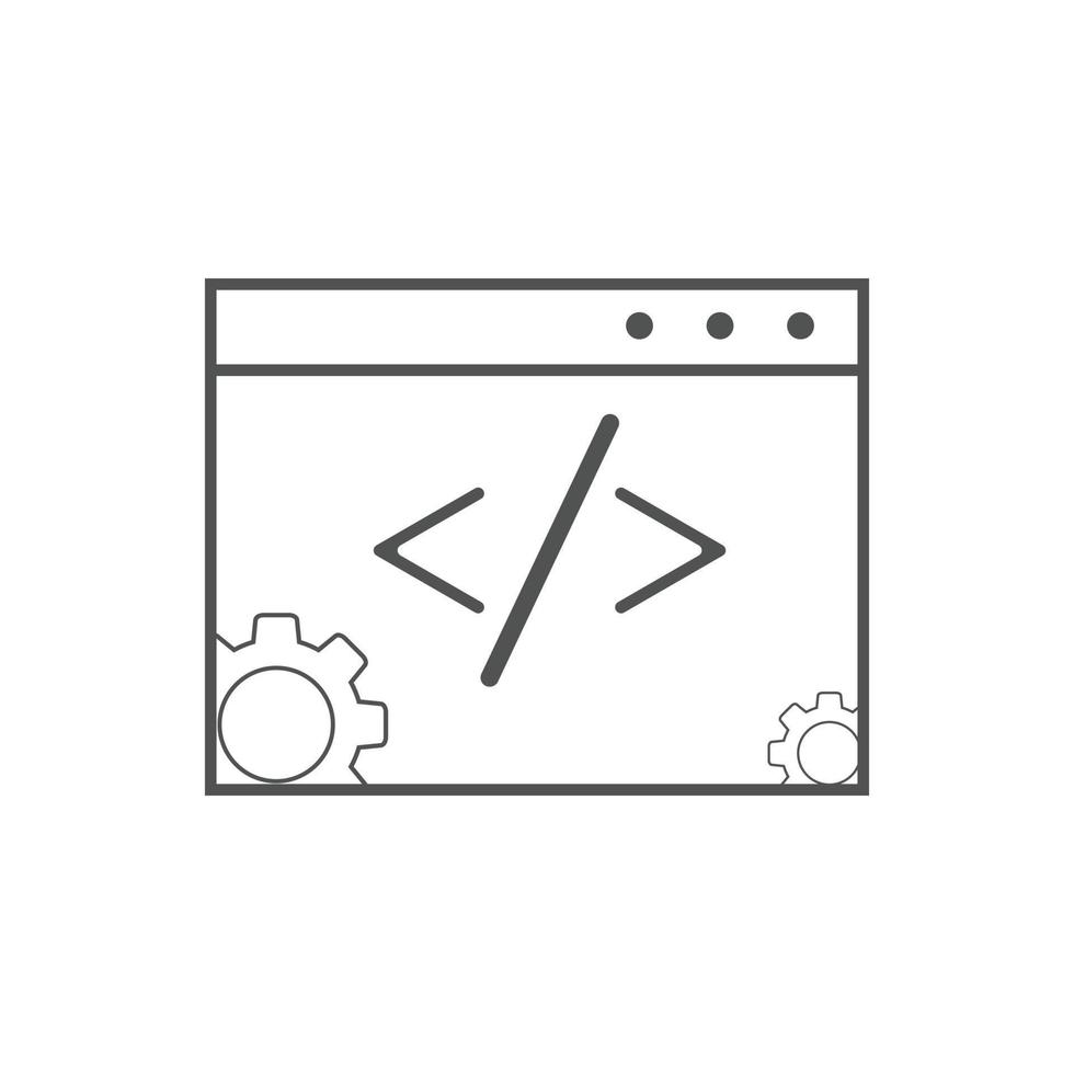 Custom Coding Icons Vector Illustration Modern Style Custom Coding Symbol 11086129 Vector Art
