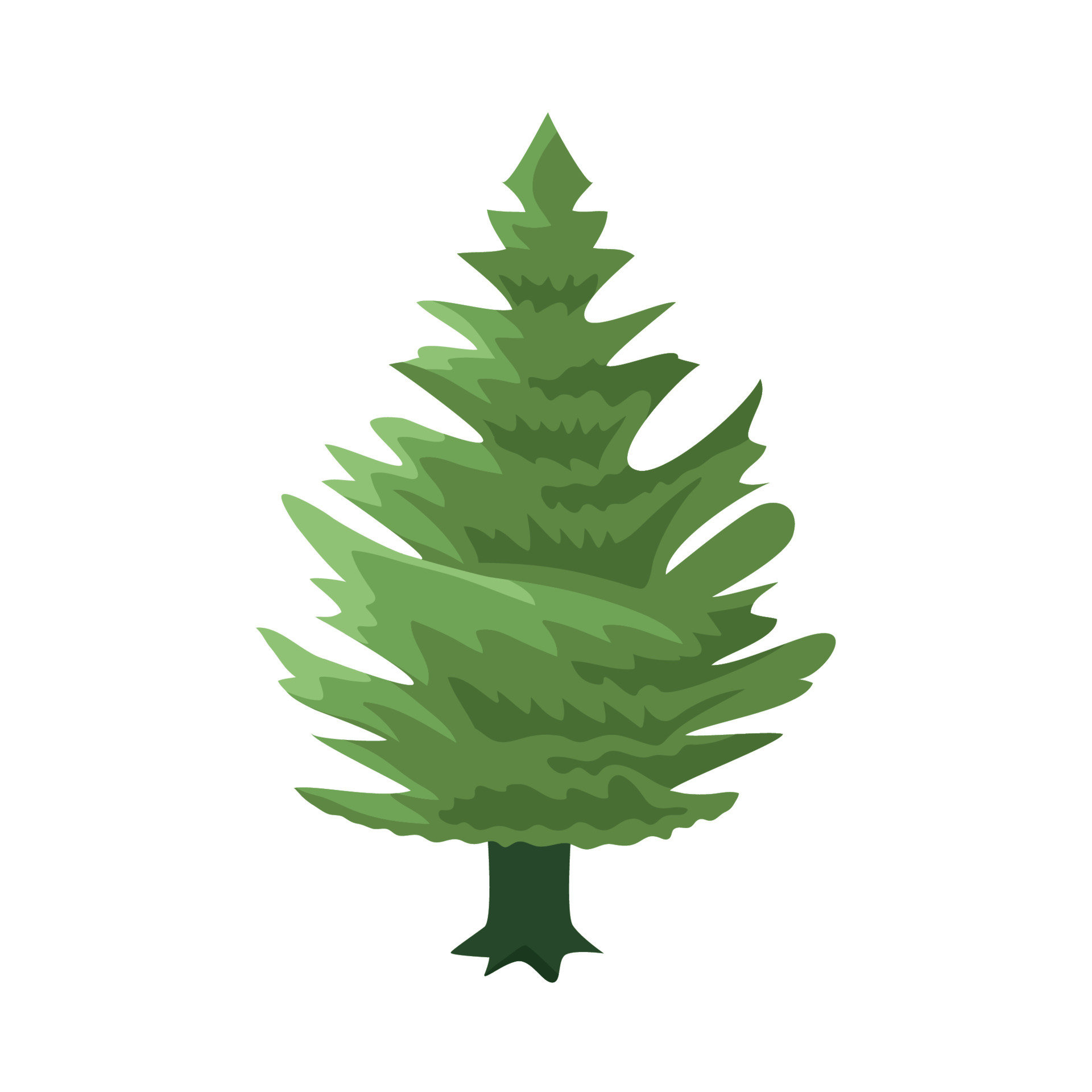 pine tree painted 11088646 Vector Art at Vecteezy