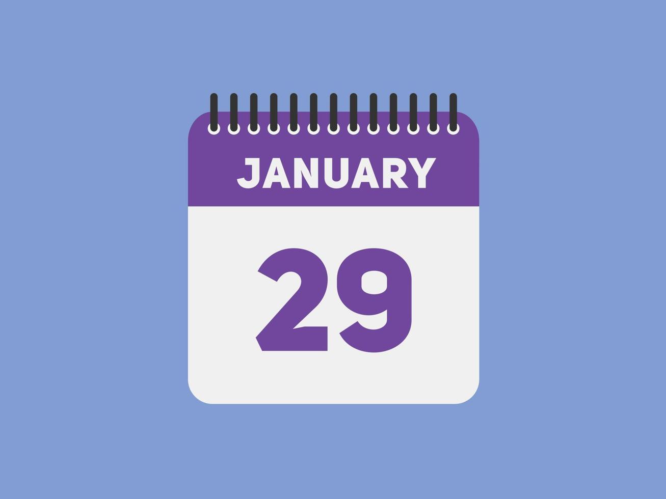 january 29 calendar reminder. 29th january daily calendar icon template ...