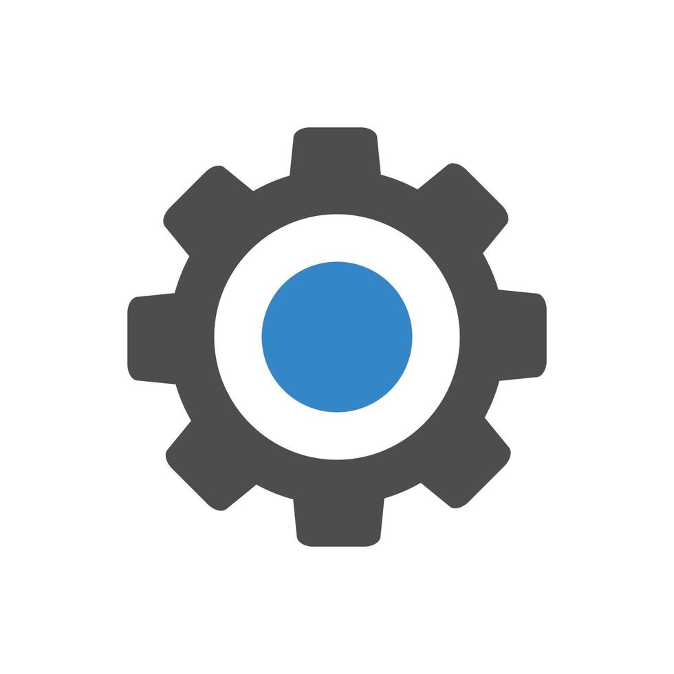 Setting icon for apps or web interface with button. Set of settings, Gear, Cog icon vector with ...