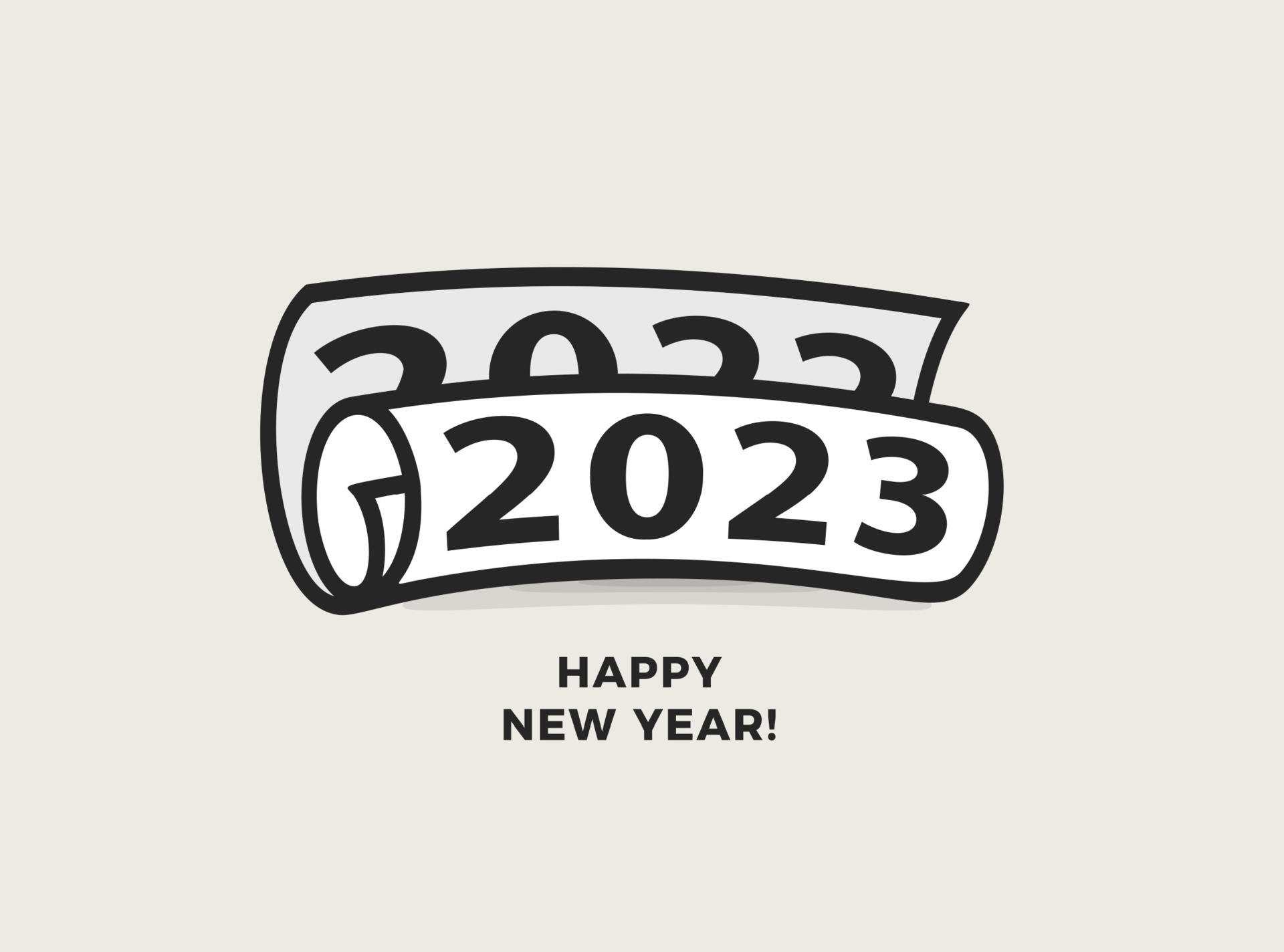 2023 Numbers Rolled Newspaper Happy New Year Event Poster Greeting 2023-numbers-rolled-newspaper-happy-new-year-event-poster-greeting