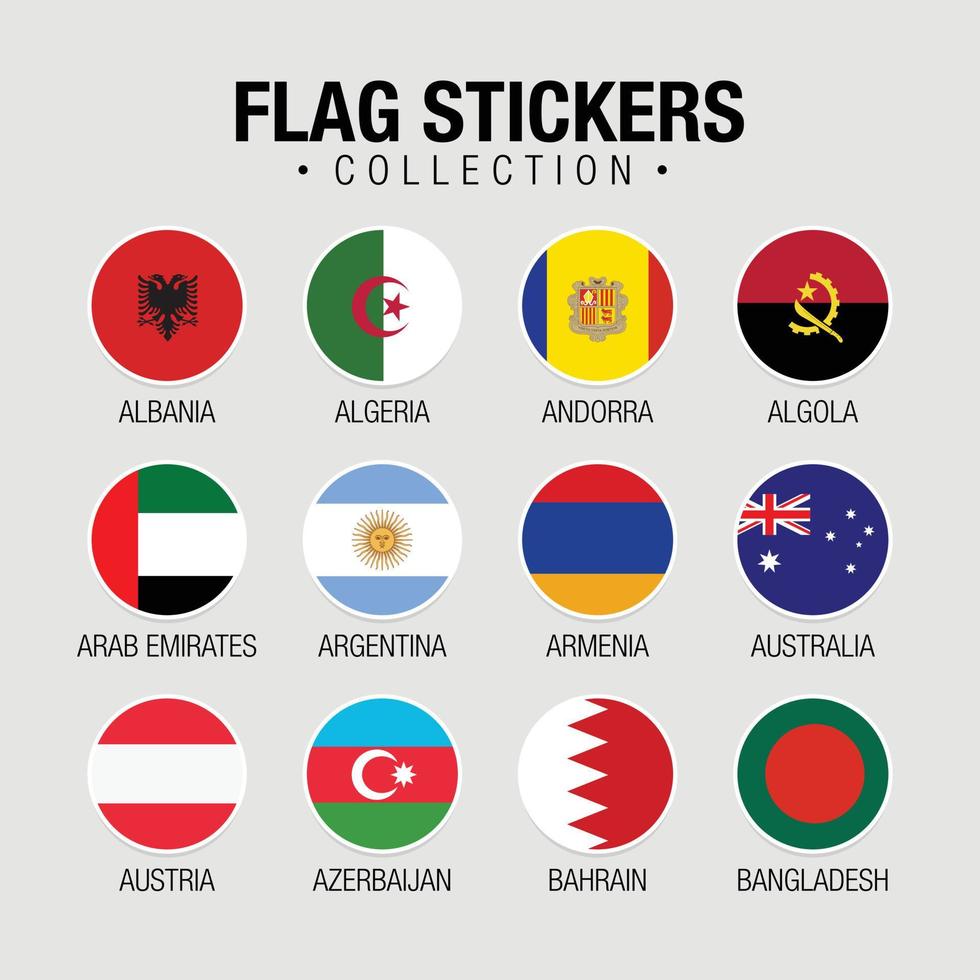 pegatinas de banderas nacionales del mundo con nombres 11091912 Vector ... pegatinas de banderas nacionales del mundo con nombres 11091912 Vector ...