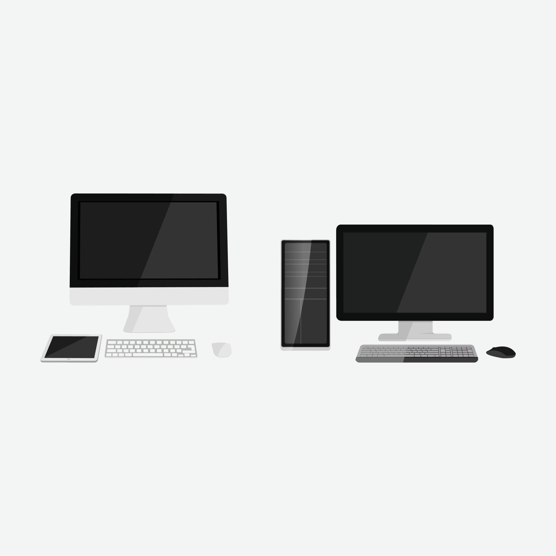 Flat desktop computer vector illustration 11093314 Vector Art at Vecteezy