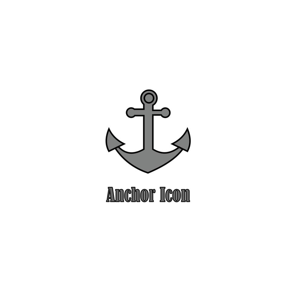 vector de icono de ancla simple sobre fondo blanco 11095214 Vector en Vecteezy